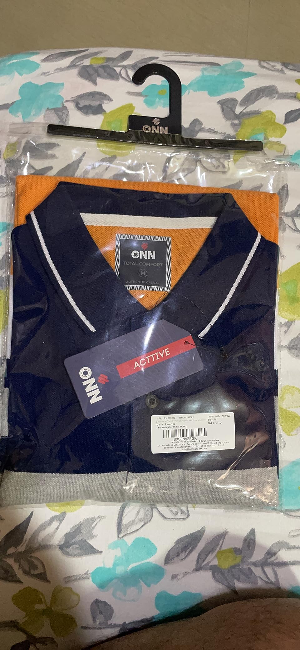 ONN Men's Pack of 1 Auto Stripe 15 Half Sleeves Auto Striped Cotton ...