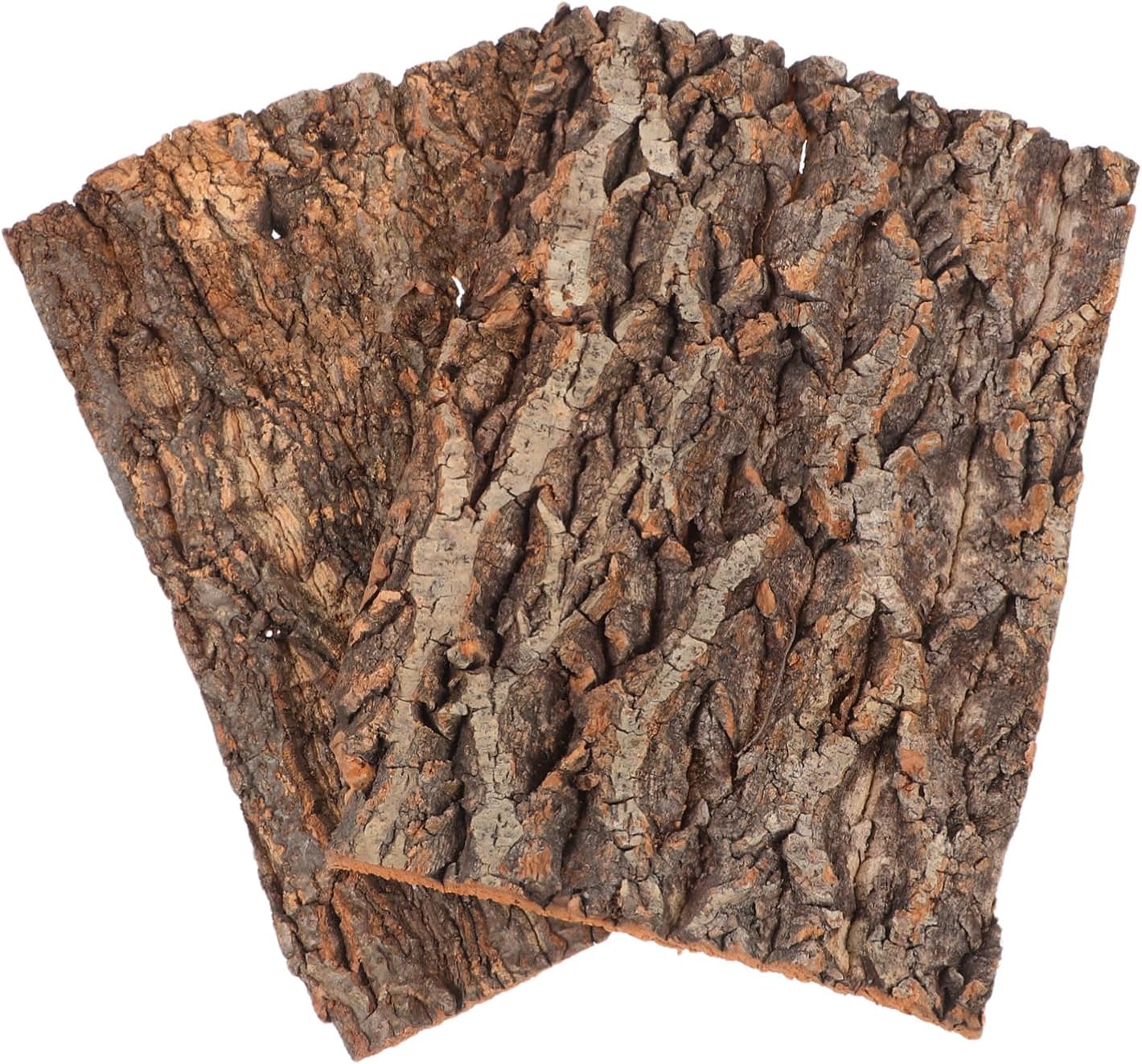 SHINEOFI 2Pcs Reptile Tree Bark Terrarium Cork Bark Background Boards ...