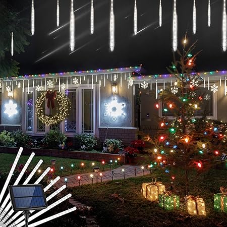 Amazon.com : JMEXSUSS Solar String Lights Outdoor Waterproof, White ...