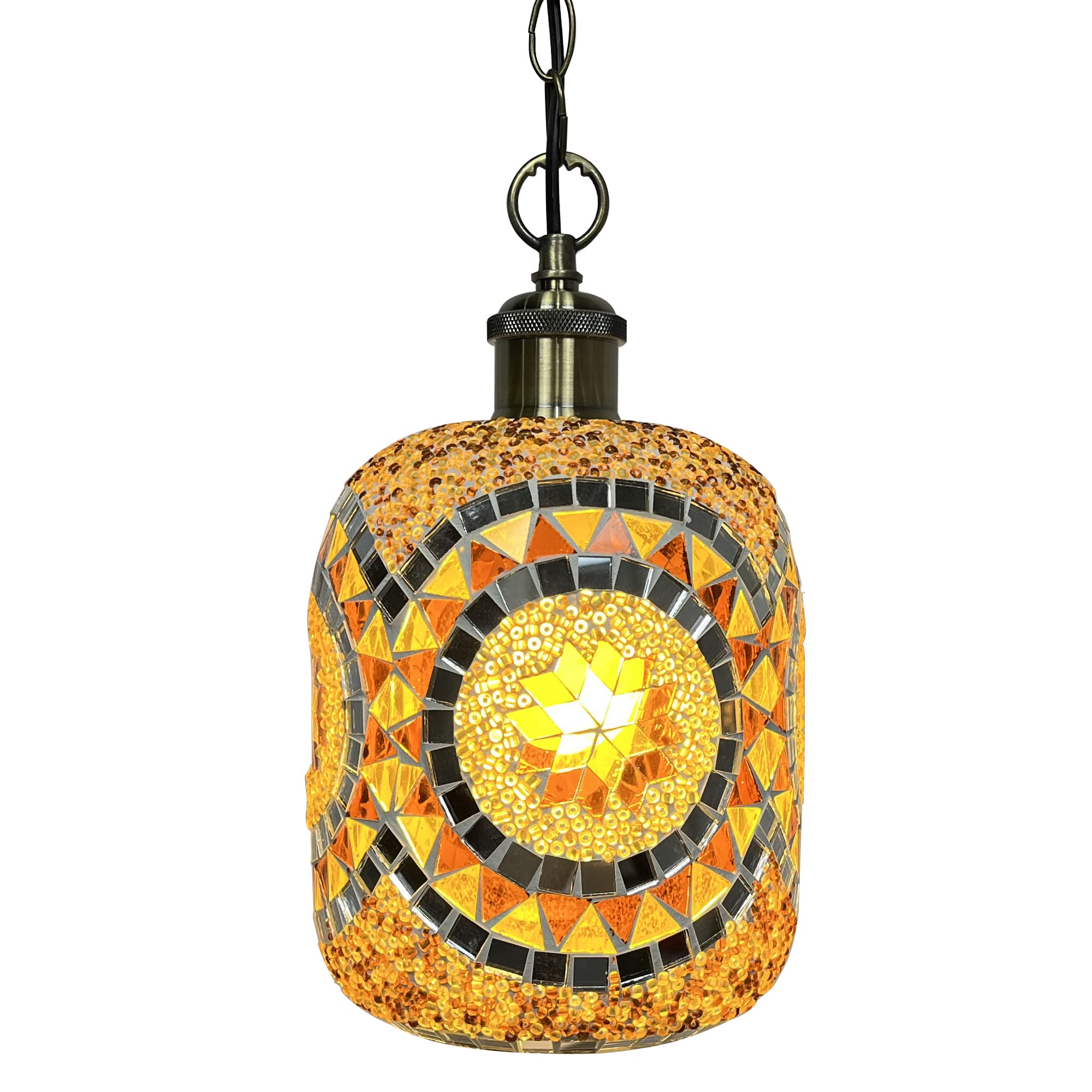 Aeyee Mosaic Pendant Light, Decorative Turkish Hanging Lamp, Colored ...