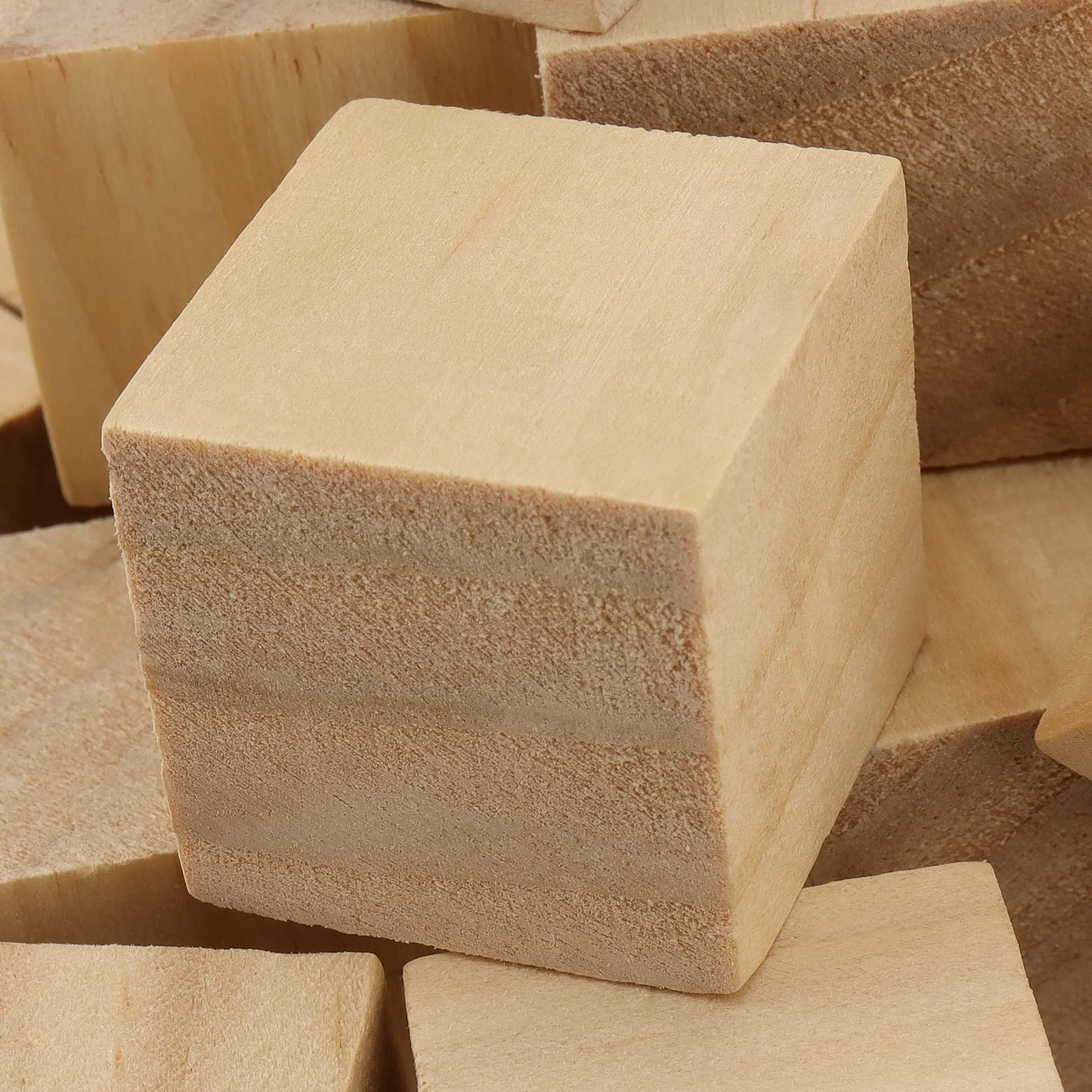 Snapklik.com : 100 PCS 1.25 Inch Small Wooden Blocks, Unfinished Wooden ...