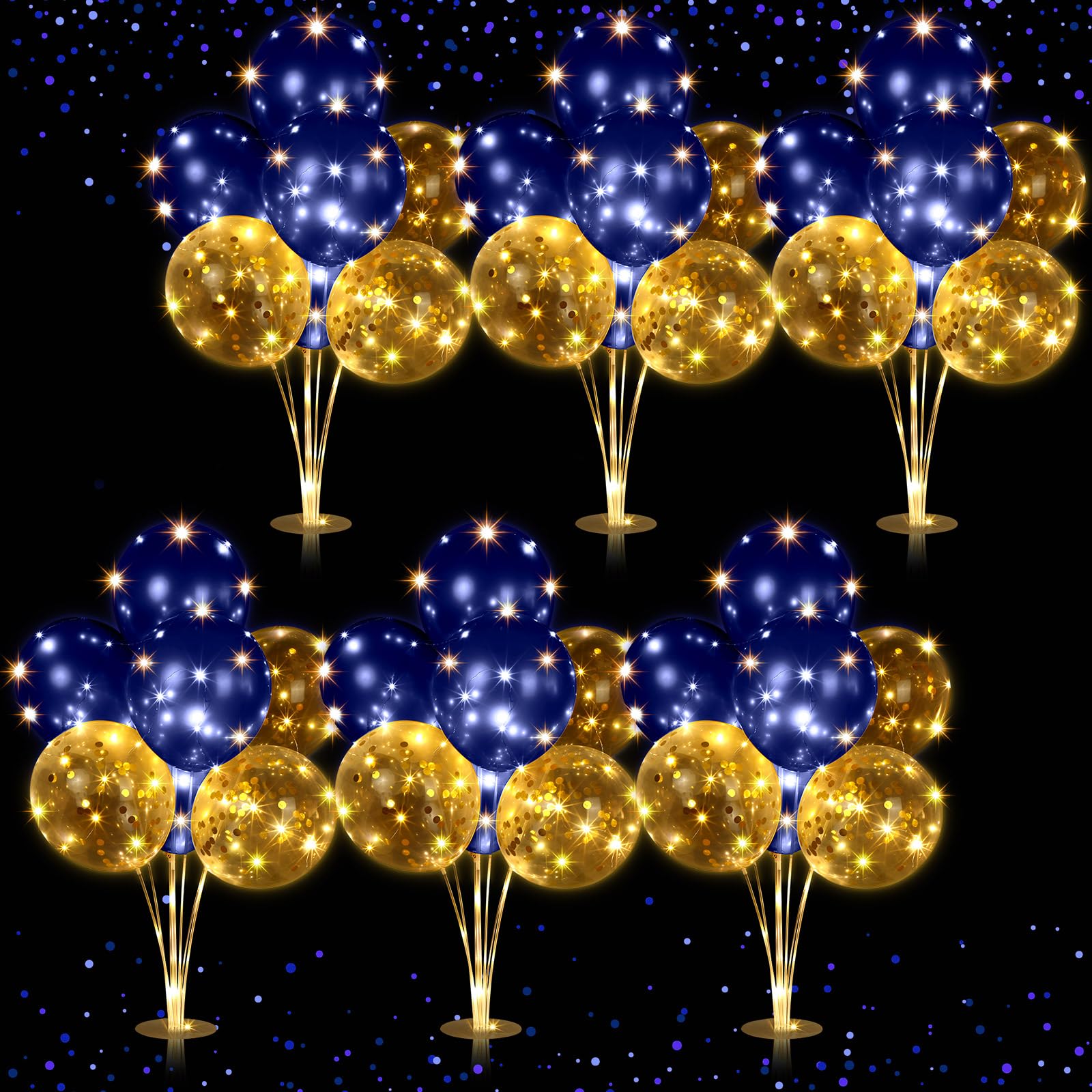 Amazon.com: Junkin 6 Set Balloons Centerpieces for Table with LED ...