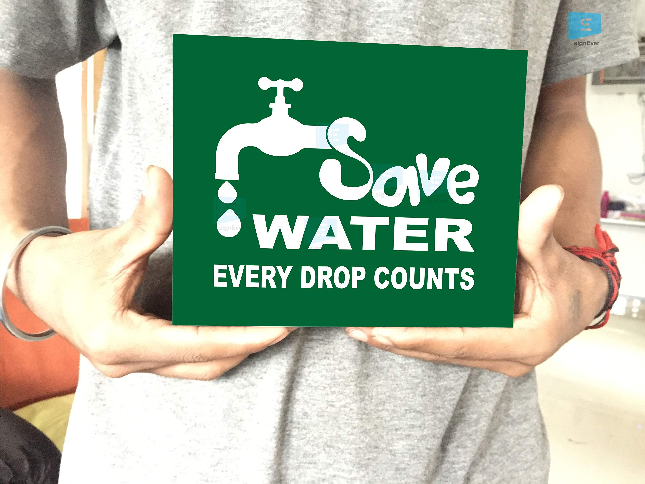 Buy SIGN EVER Save Water Sign Boards For School Office Collage Factory ...