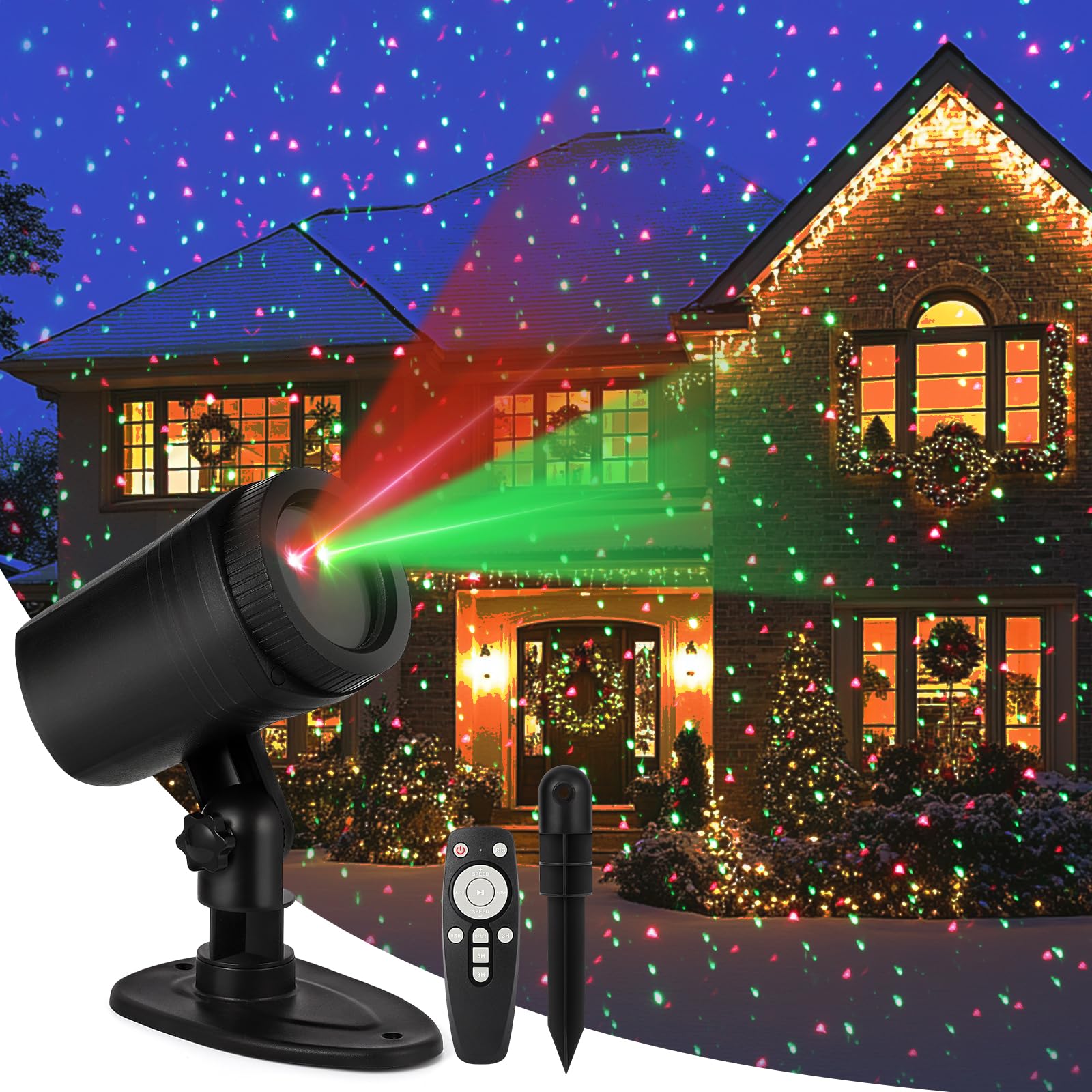 Amazon.com: Laser Christmas Lights, Moving Starry Lights Show Laser ...
