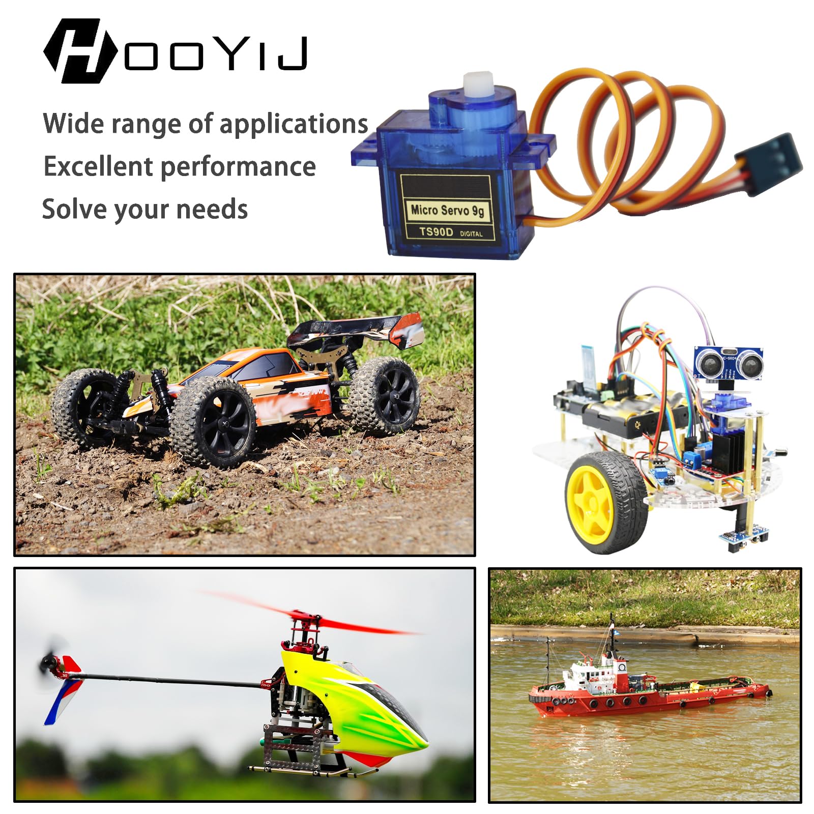 Snapklik.com : 4 Pack TS90D 9g Digital Micro RC Servo Upgrade SG90 Mini ...