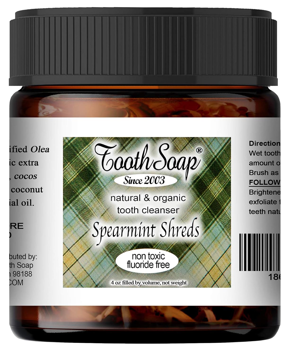 Amazon.com : Tooth Soap Spearmint Shreds (4 Ounce) : Health & Household