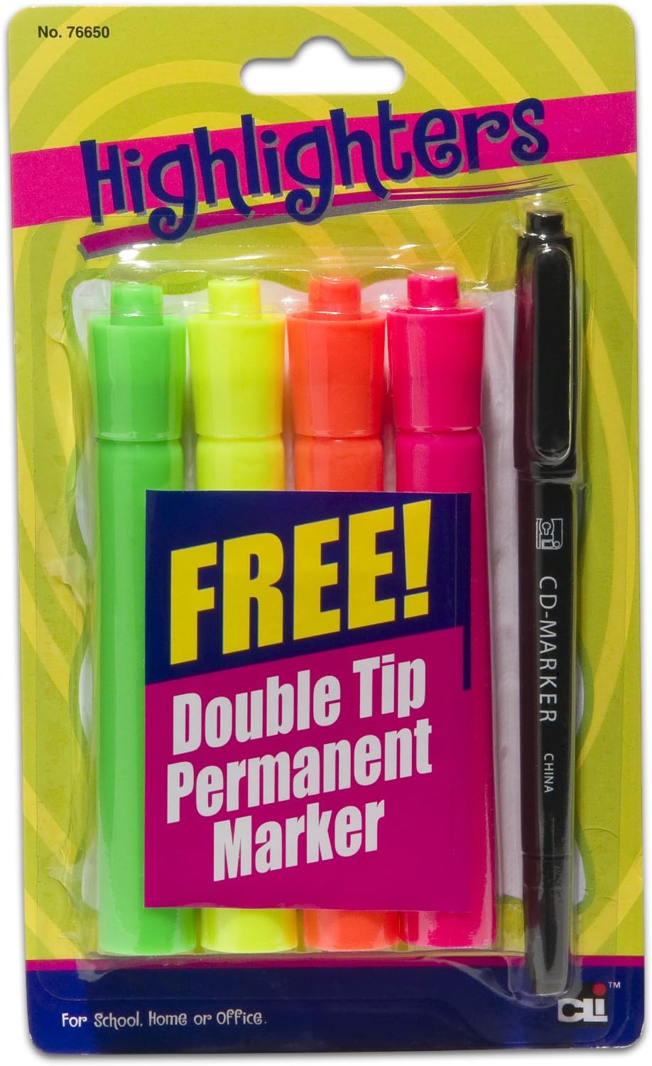 Amazon.com : Charles Leonard Barrel Hi-Liters Combo Pack, 4 ...