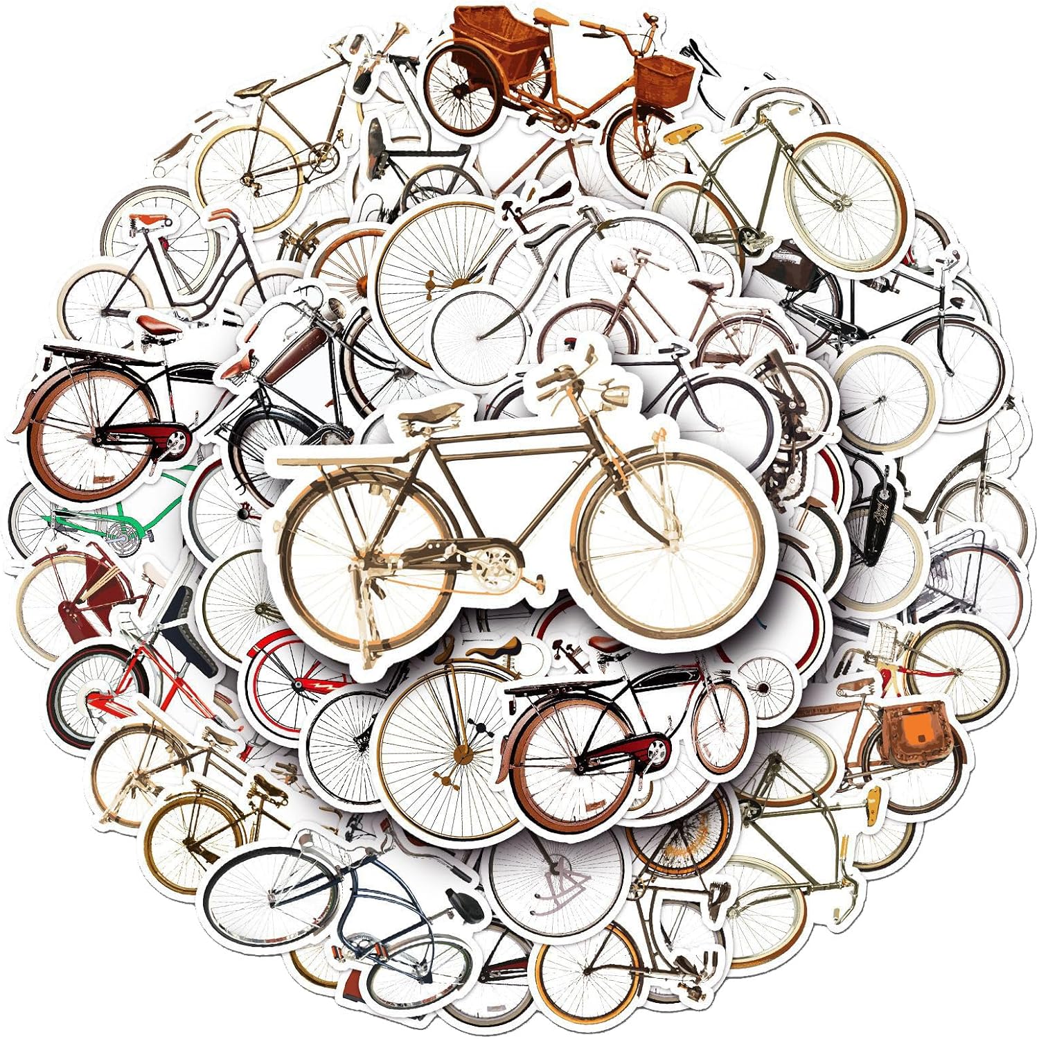 Amazon.com: Trendy Bike Stickers for Girls Teens Boys Kids|50Pcs|Fashion Vinyl Waterproof ...