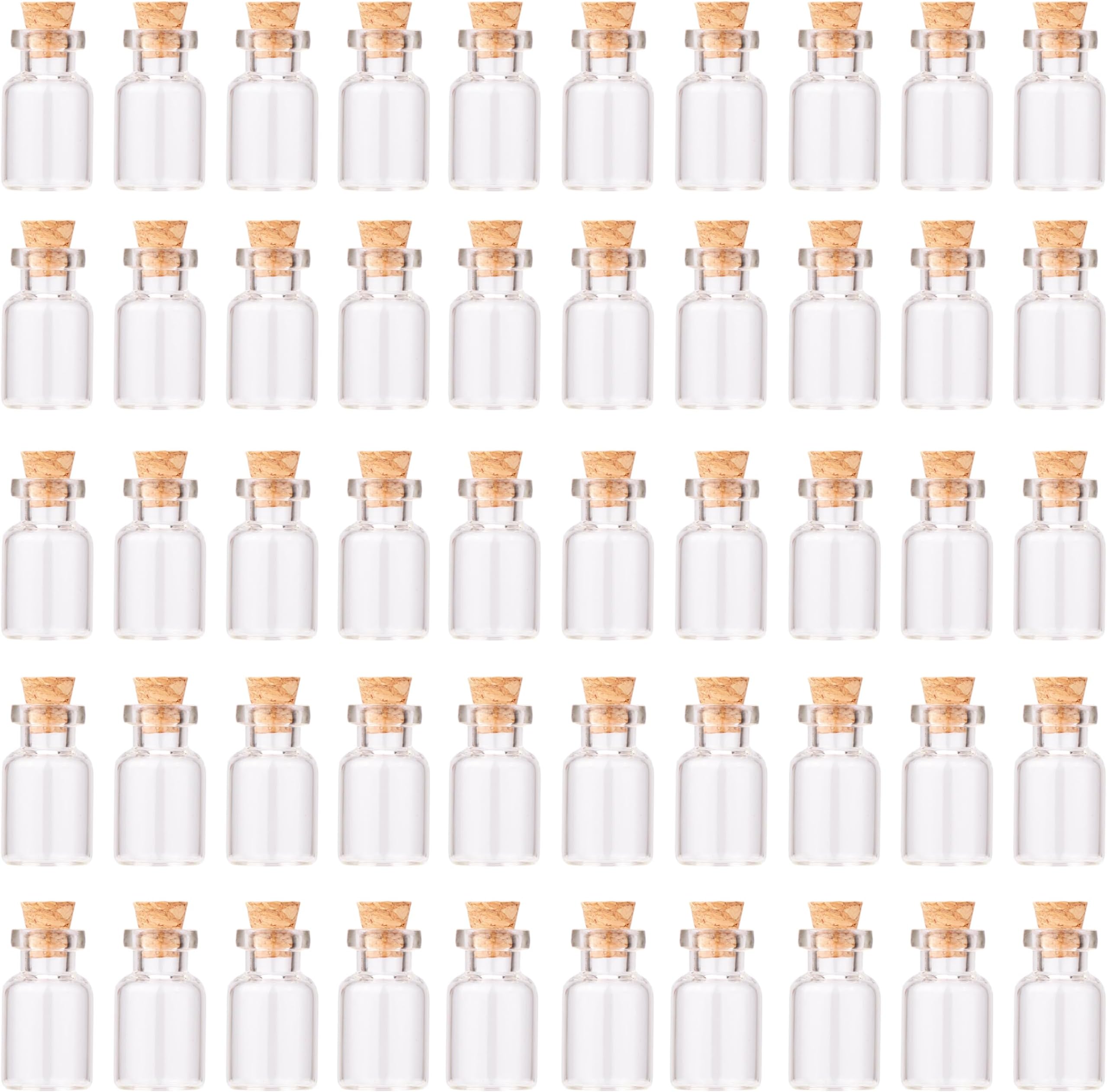Amazon.com: MaxMau 48pcs 2ml Mini Glass Jars with Cork Stoppers Eye ...