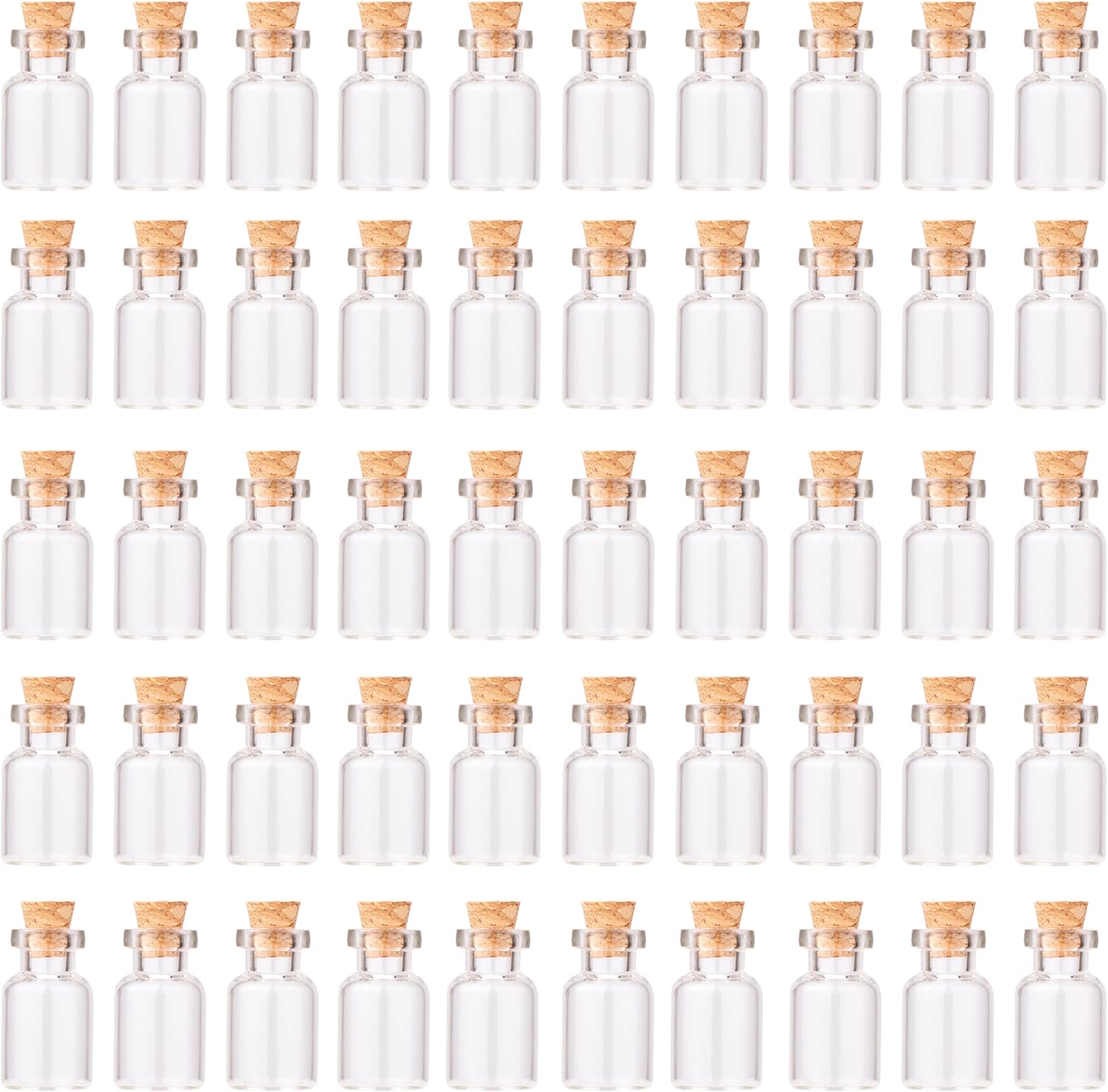 Amazon.com: MaxMau 48pcs 2ml Mini Glass Jars with Cork Stoppers Eye ...