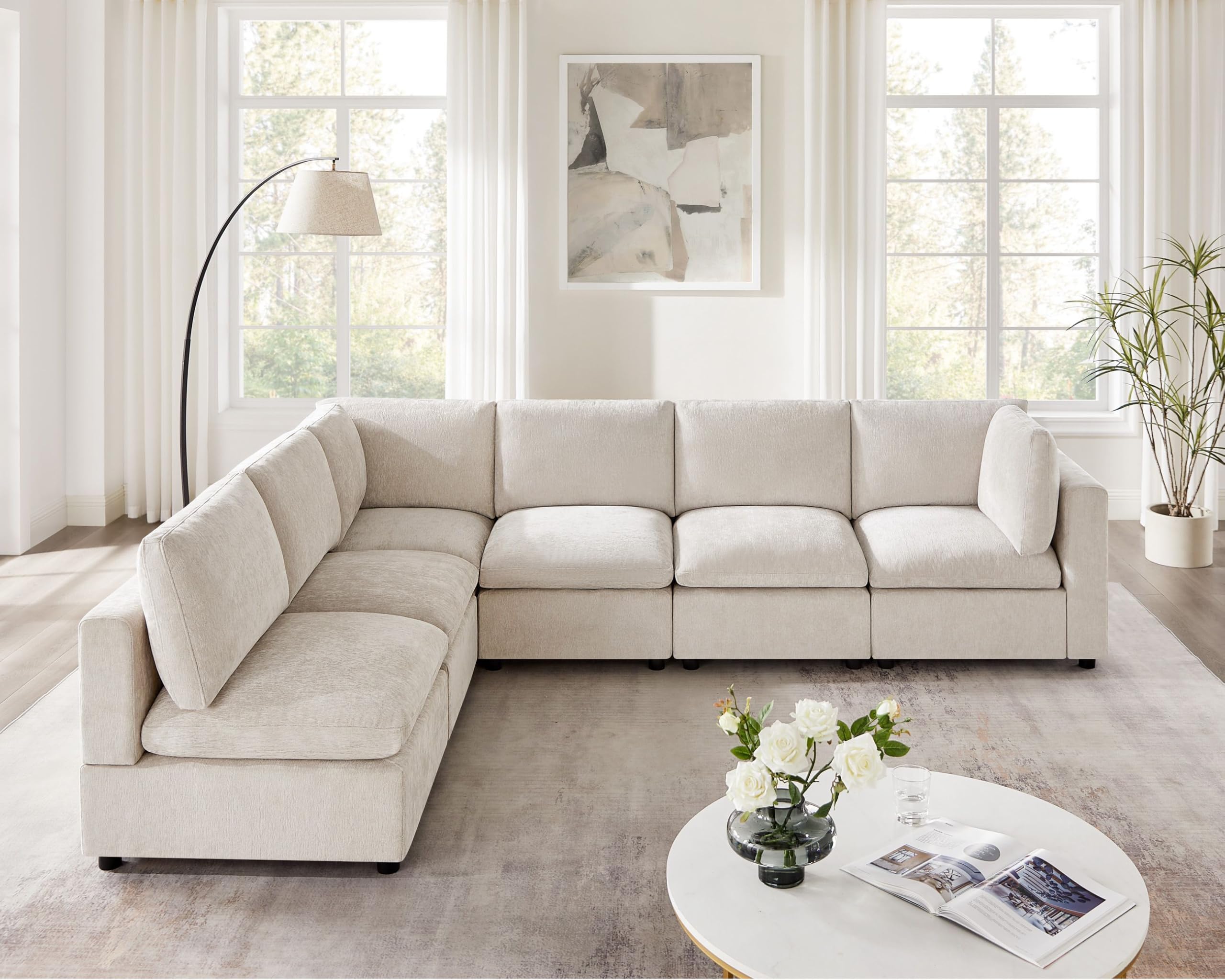 Amazon.com: VANOMi Modular Sectional Sofa, Convertible Sofa Couch ...