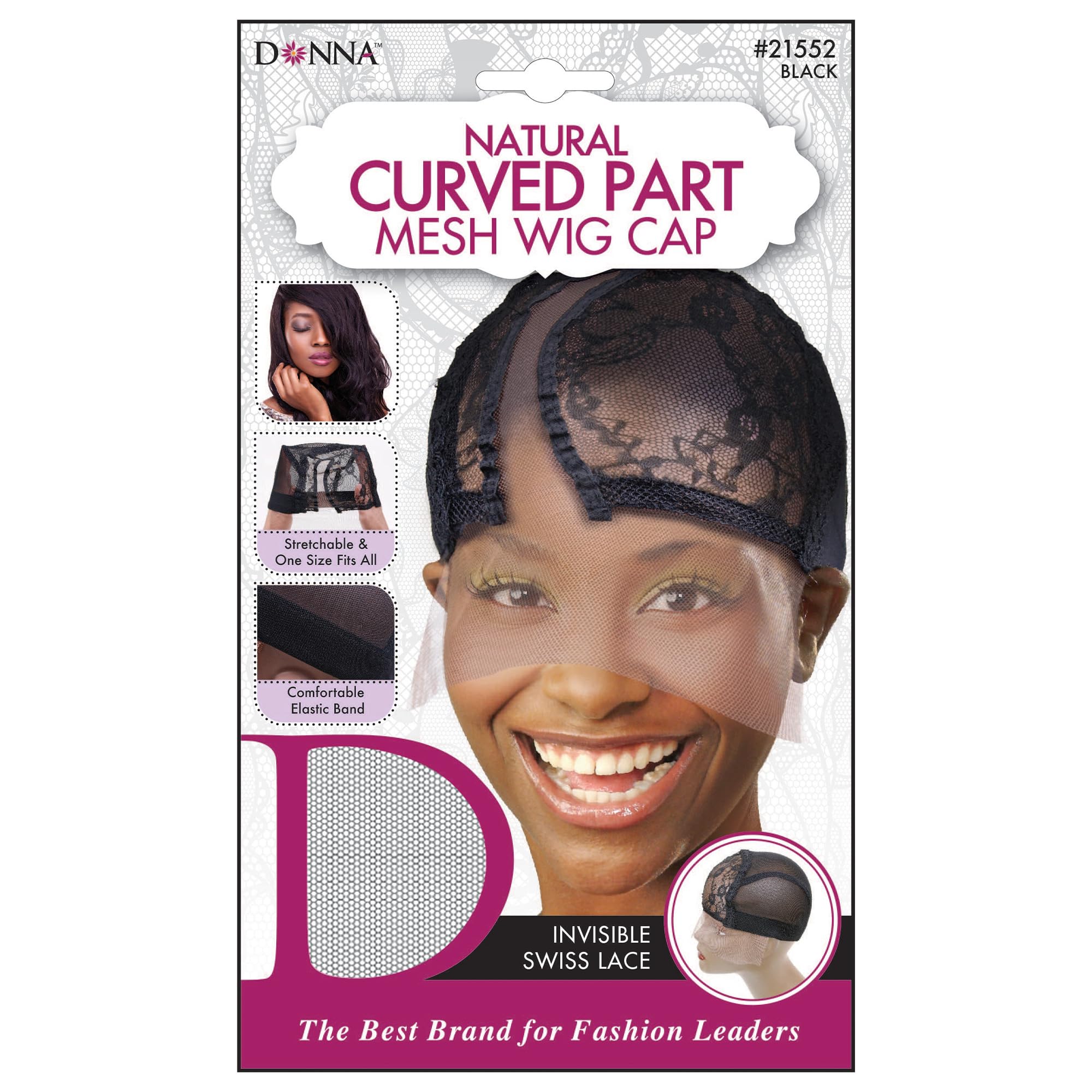 Amazon.com: DONNA Naturel Curved Part Mesh Wig Cap Wig Head Wig Caps ...