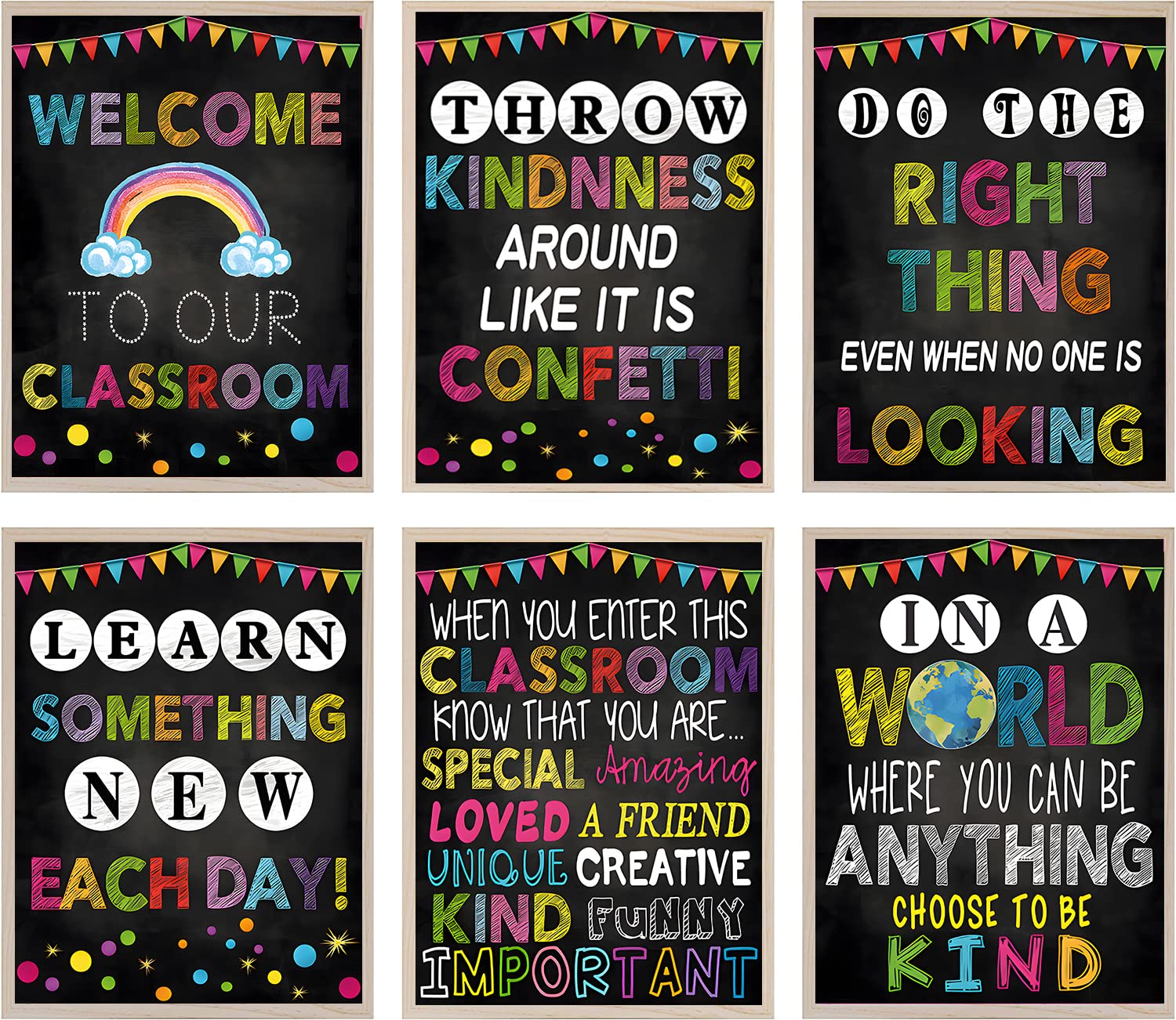 Buy Colorful Inspirational Quote Canvas Wall Art Growth Mindset Prints ...