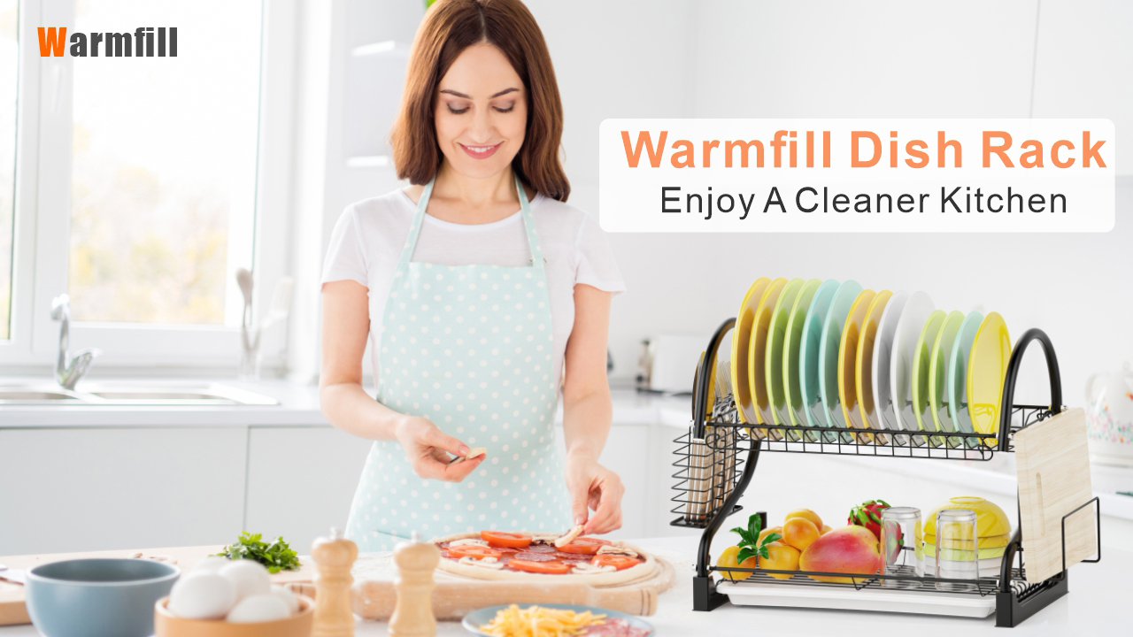 Watch Warmfill Space Saving Dish Drying Rack on Amazon Live