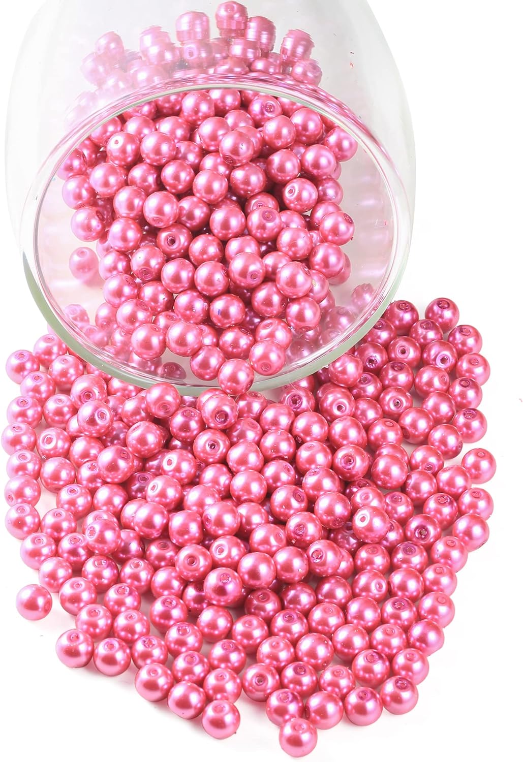 Amazon.com: YouLuo 200Pcs Glass Pearl Beads Round Pearl Beads Czech ...