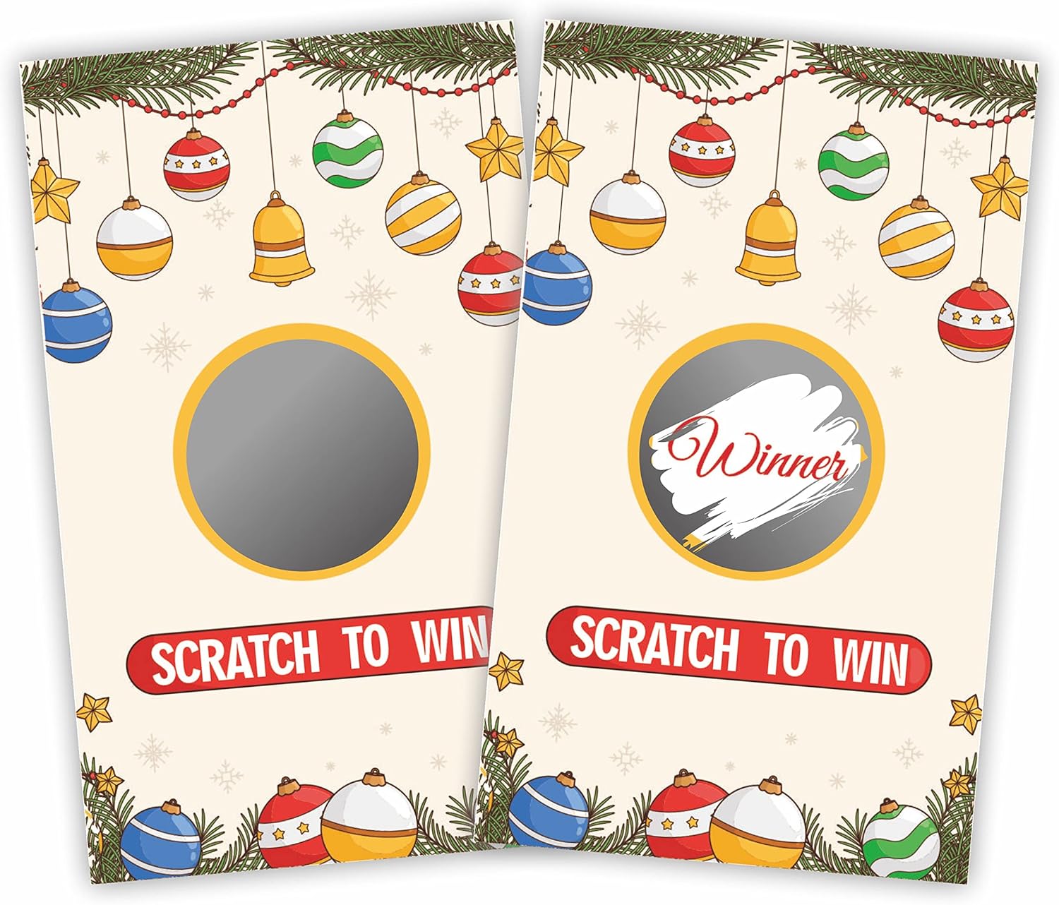 Amazon.com: DYIRBIIY Christmas Scratch Off Game Cards, Christmas Party ...