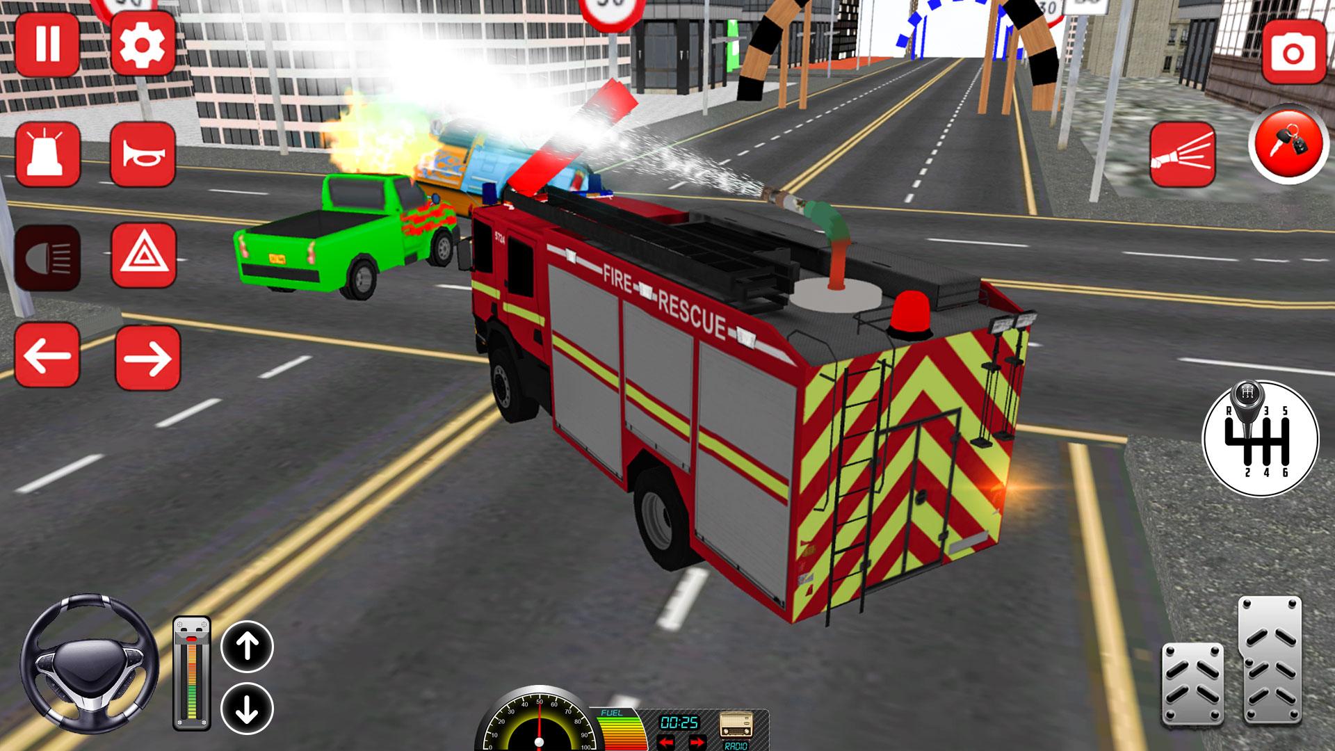 City Rescue Fire Truck Driver Emergency Fire Fighter Simulation 3D 2025 ...