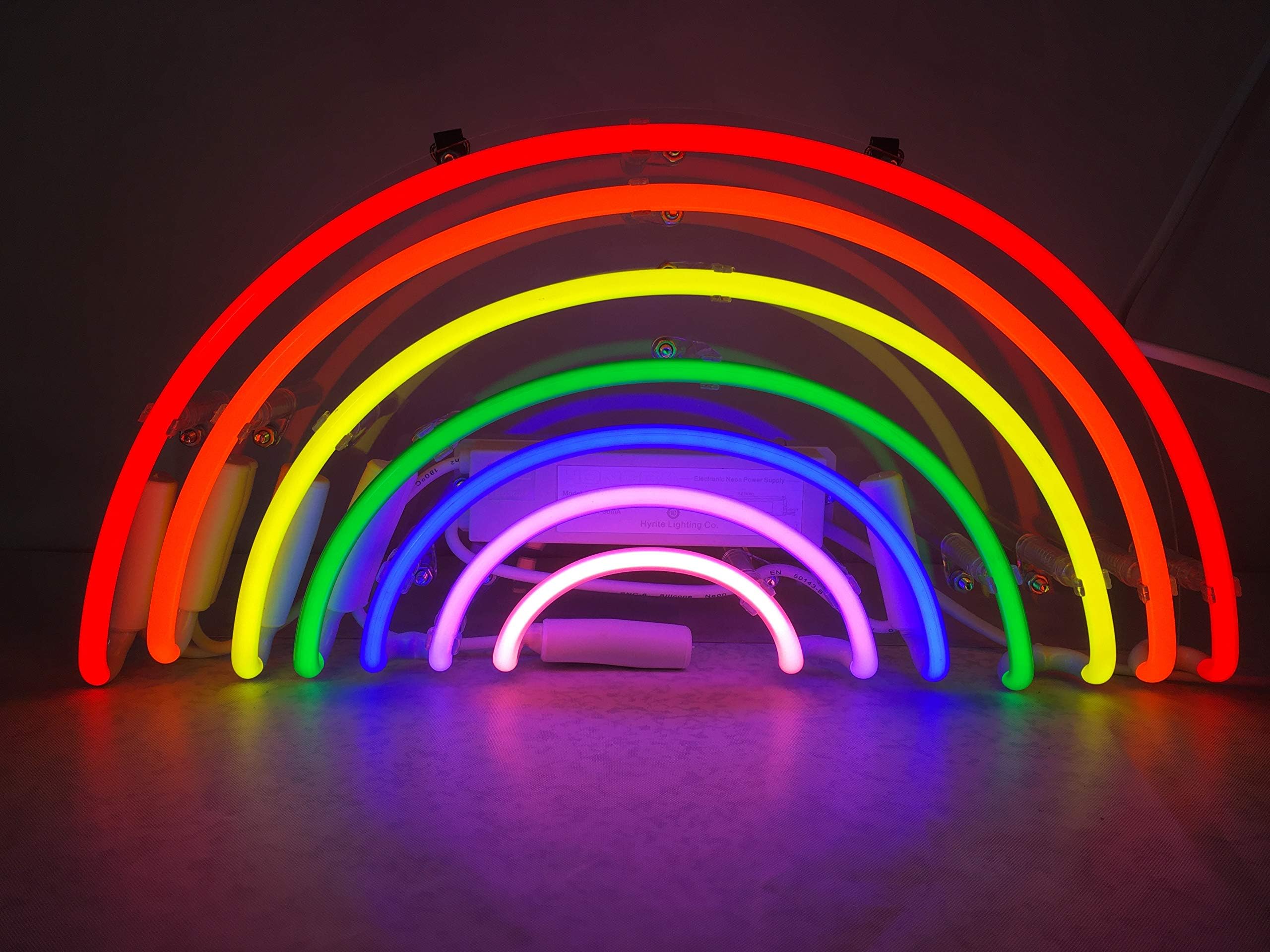 Neon Rainbow Sign, Battery or USB Powered Light for Wall Decor ...