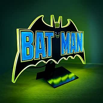 Batman Table Lamp DC Comics Justice League Night Light with Luminescent ...