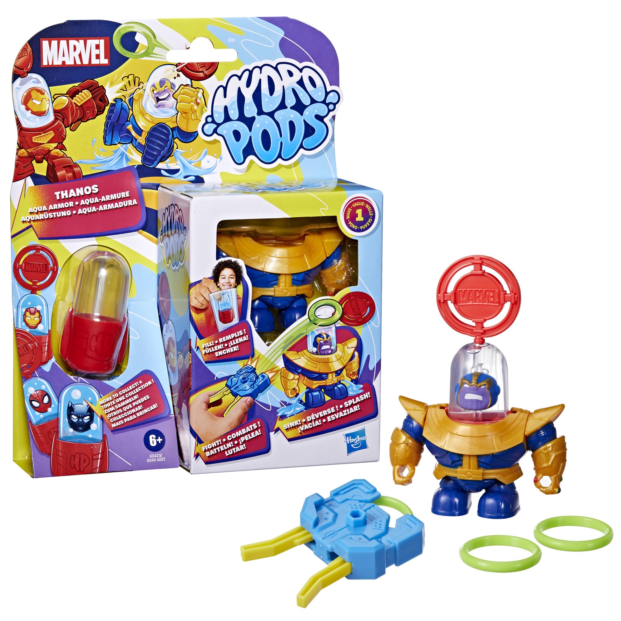 Amazon.com: Hydro Pods Marvel Thanos Aqua Armor, Mech Suit Battle Set ...