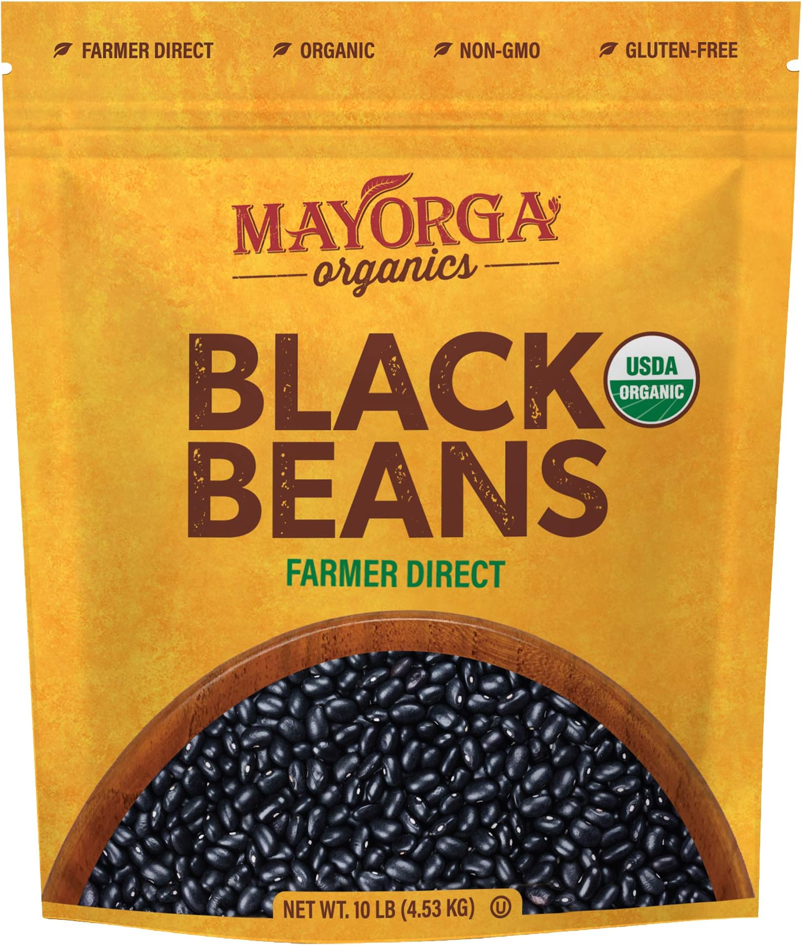 Amazon.com : Food to Live - Organic Black Beans, 25 Pounds Non-GMO ...