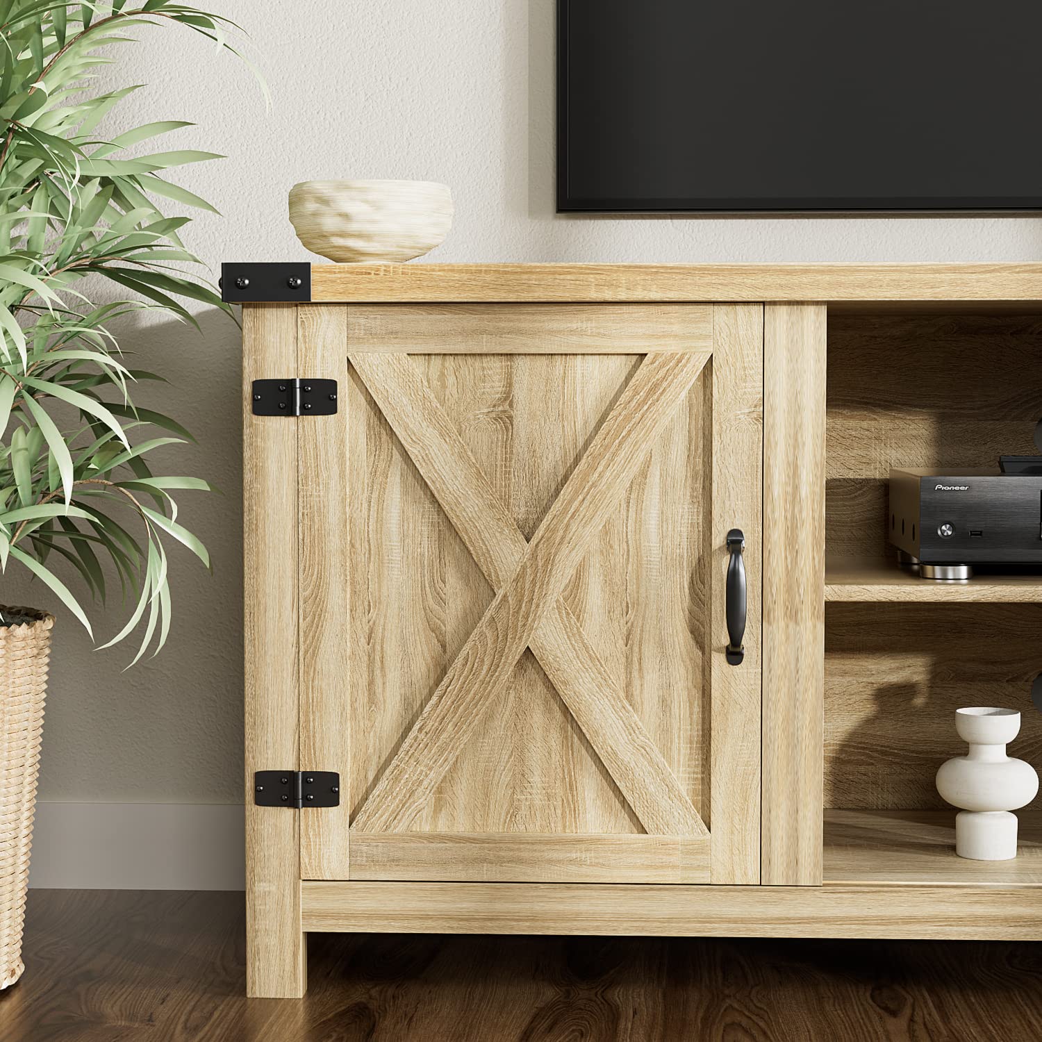 Snapklik.com : YESHOMY Modern Farmhouse TV Stand