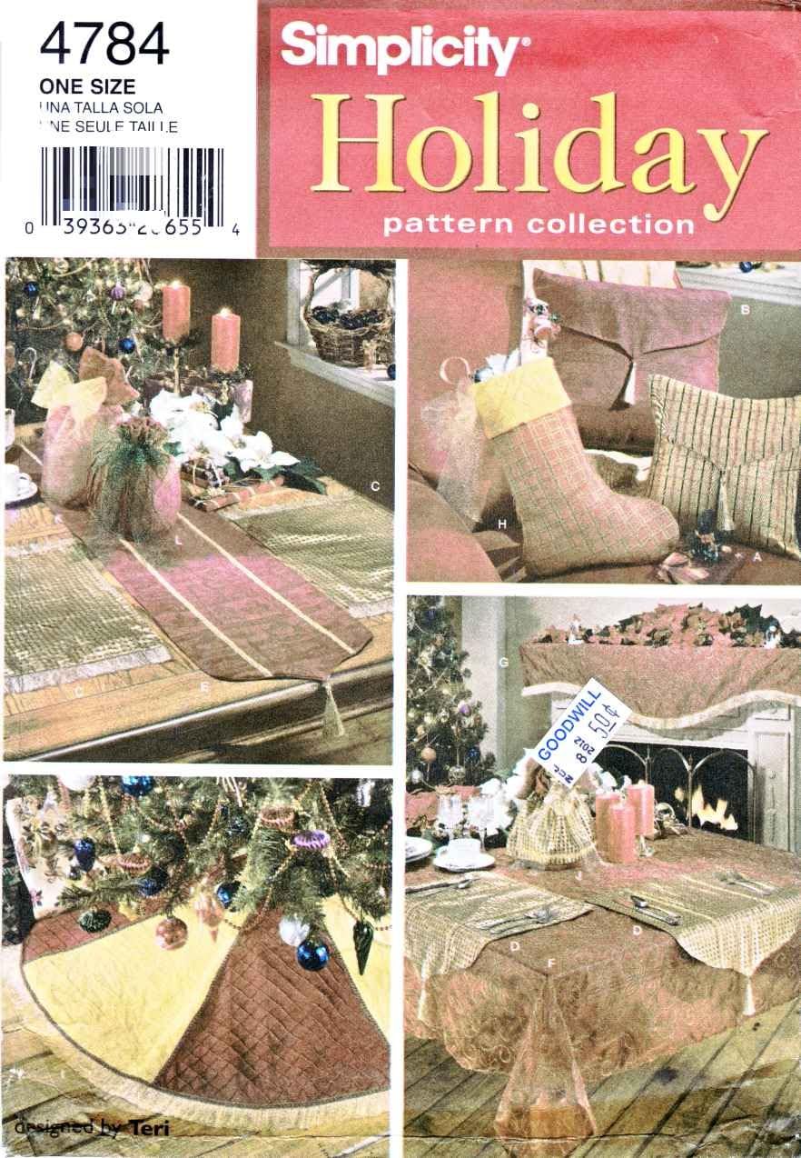 Amazon.com: Simplicity Sewing Pattern 4784 Holiday Decor, One Size ...