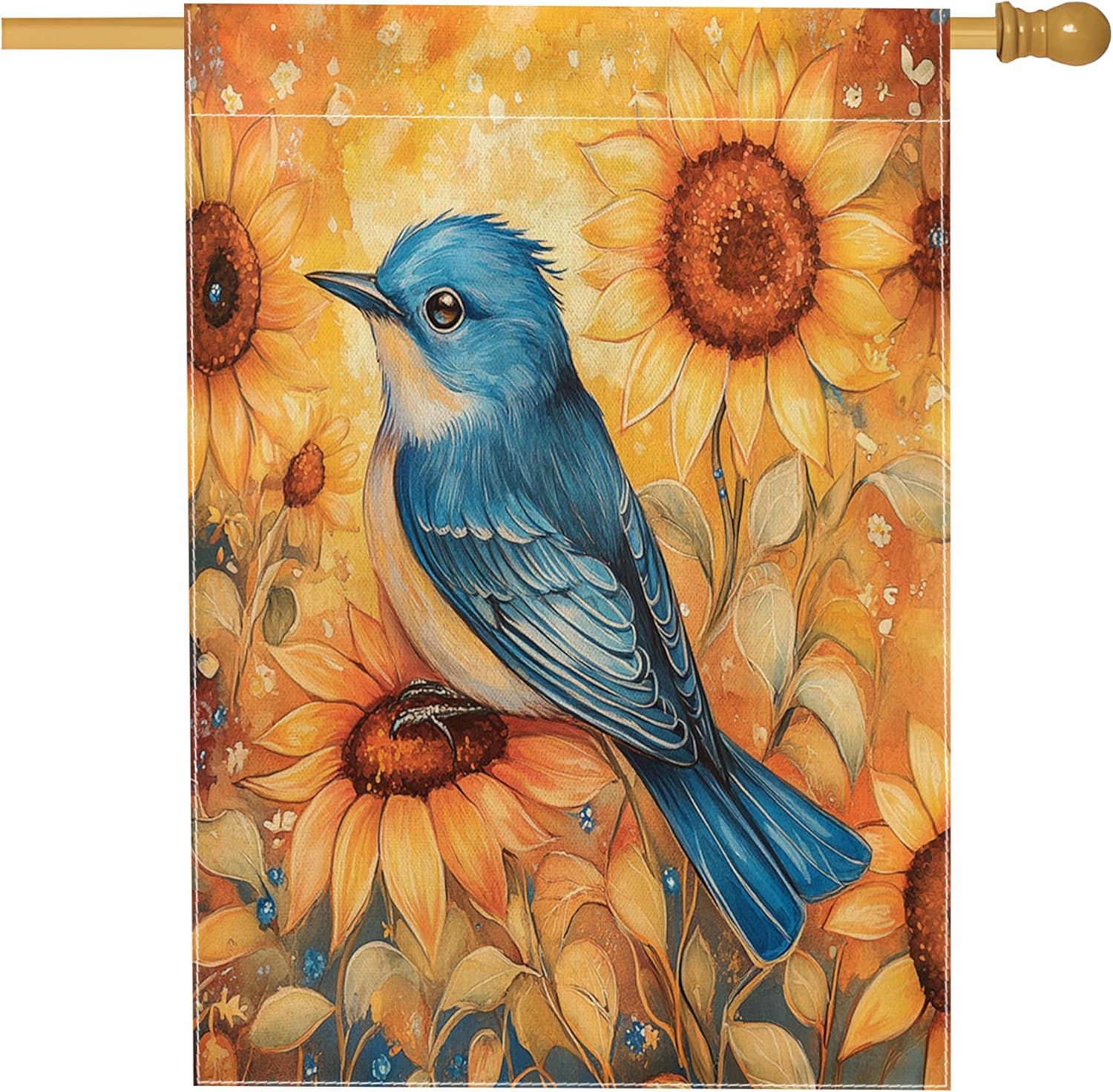 Amazon.com : Fun Fall Bird Front Yard Backyard Burlap Vertical House ...