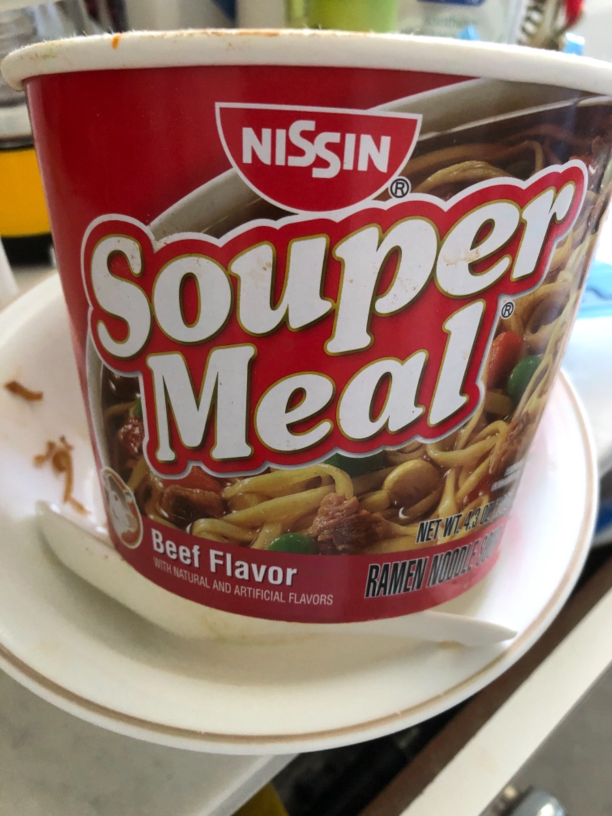 Amazon.com : Nissin Beef Flavor Souper Meal Noodles Cup (Case of 6 ...