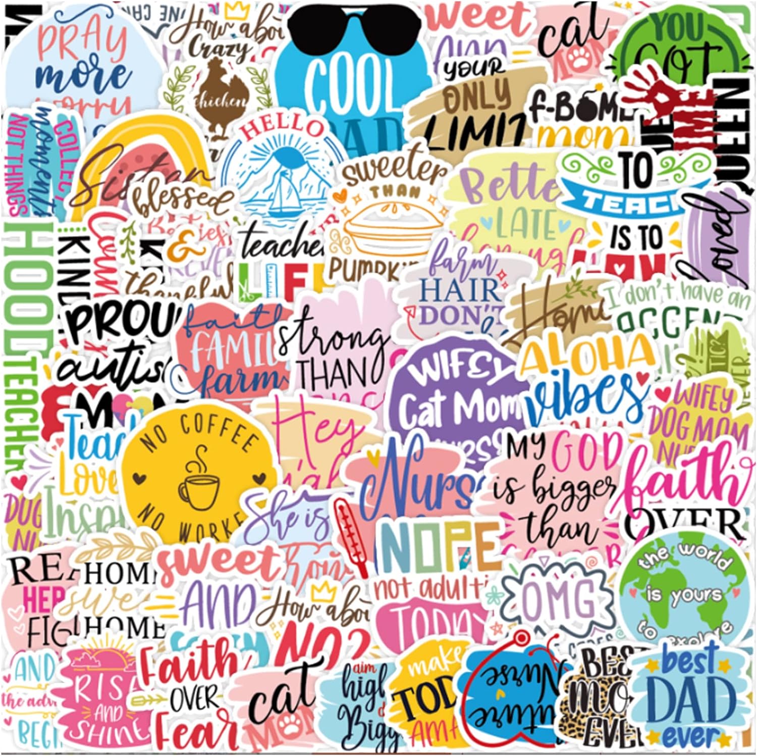 Amazon.com: 100Sheets Inspirational Words Stickers,Motivational ...