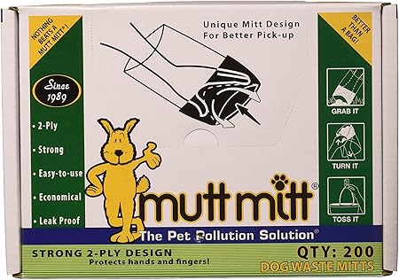 Amazon.com: GOTSEVEN Mutt Mitt Dog Waste Pick Up Bag, 200-Count