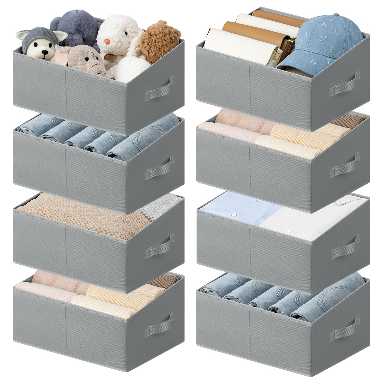 Amazon.com: Homsorout Storage Bins Cube Storage Organizer - 8 Pack ...