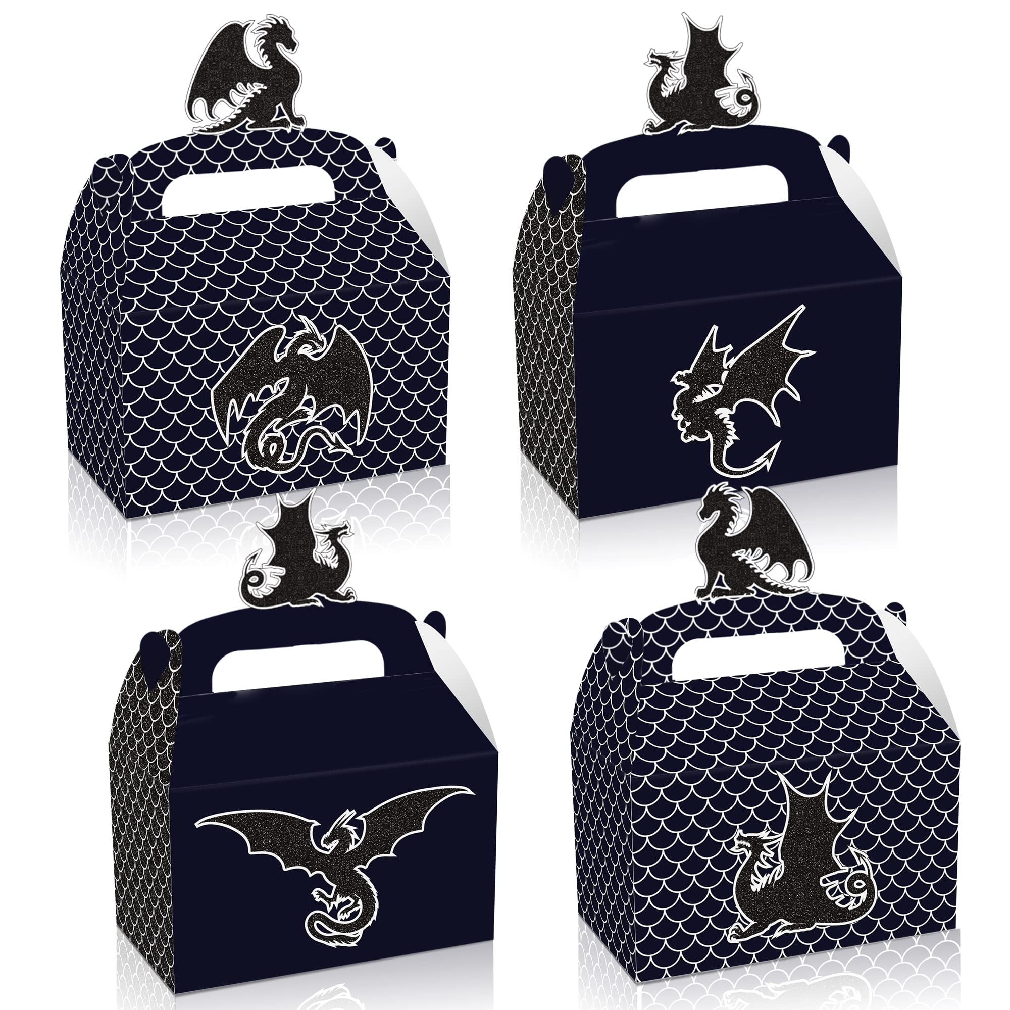 Amazon.com: 12 Pack Black Dragon Party Treat Boxes Animal Theme Party ...