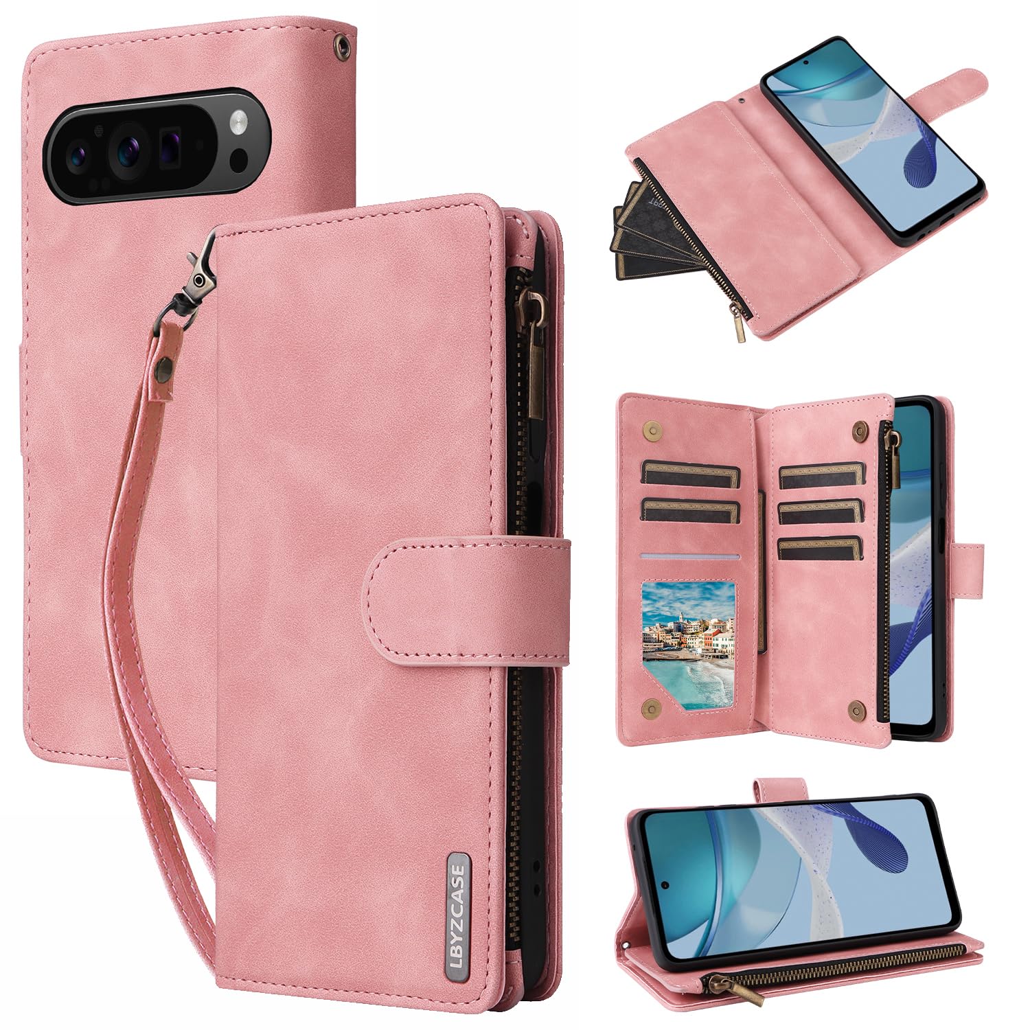 Amazon.com: LBYZCASE Phone Case for Google Pixel 9 Pro XL 5G 2024 with RFID Blocking Credit Card ...