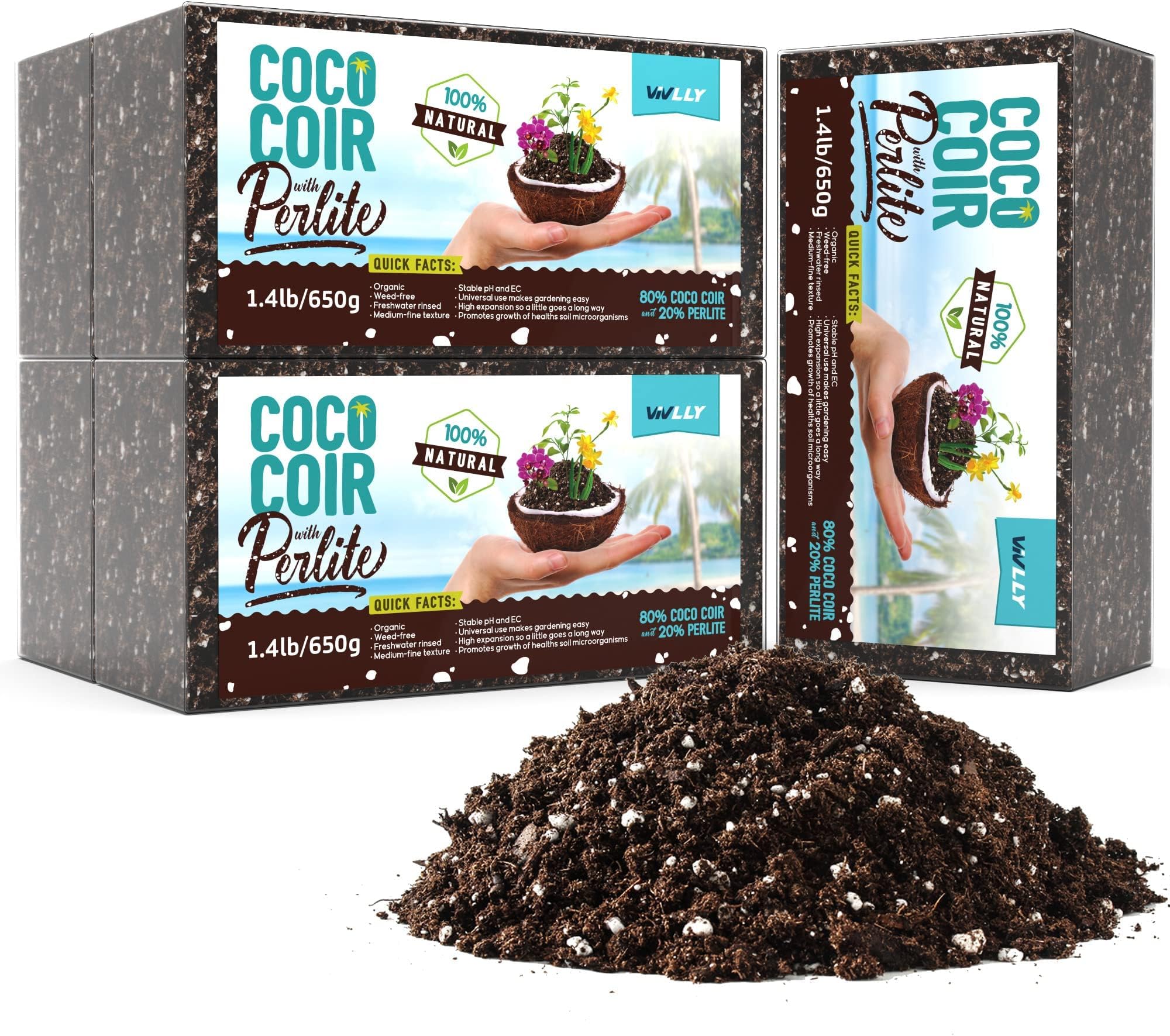 Amazon.com : Coco Coir Perlite Mix Premium Pure Blend 70/30 RHP ...