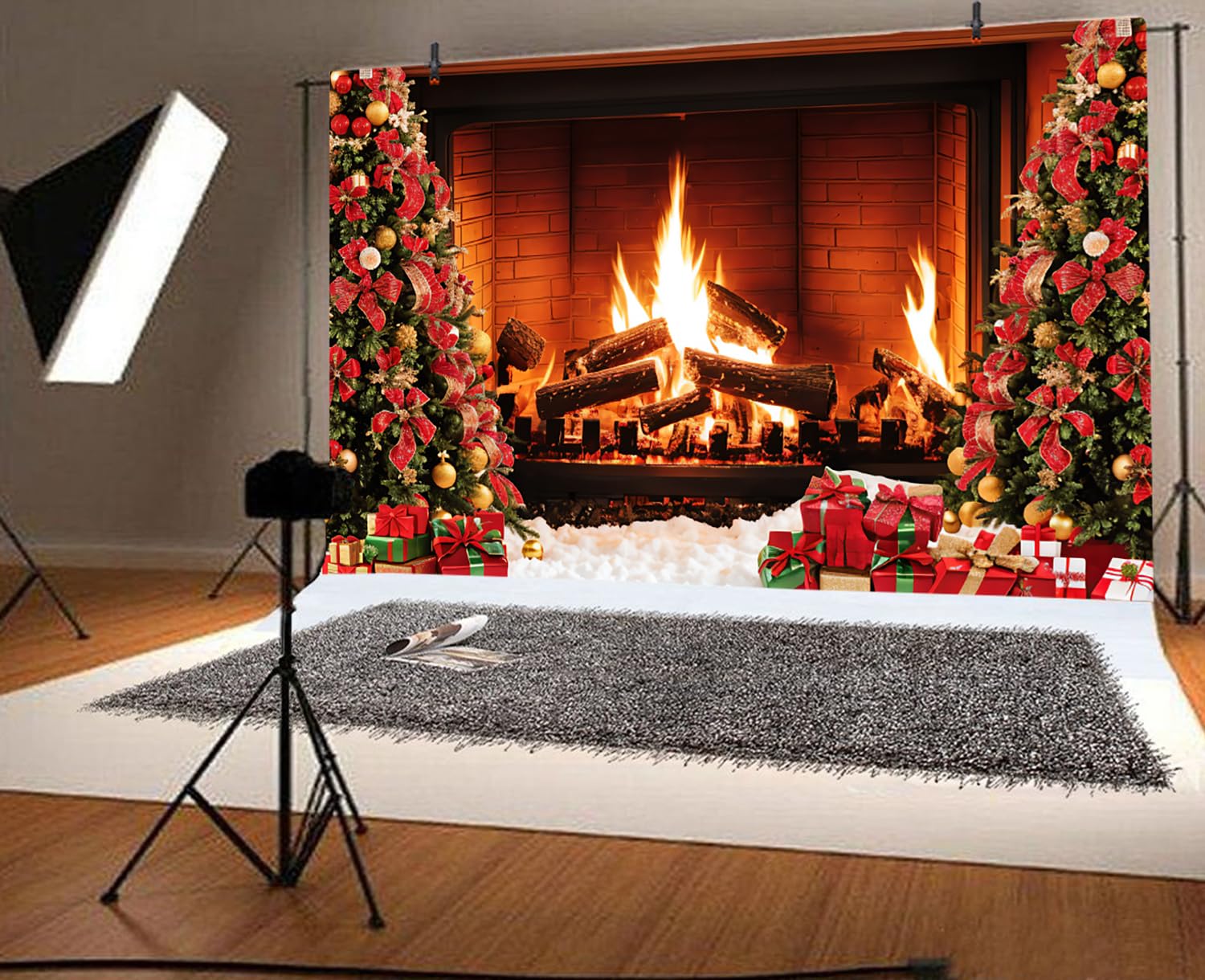 Snow Fireplace Family Winter Snow Christmas Fireplace Family Party