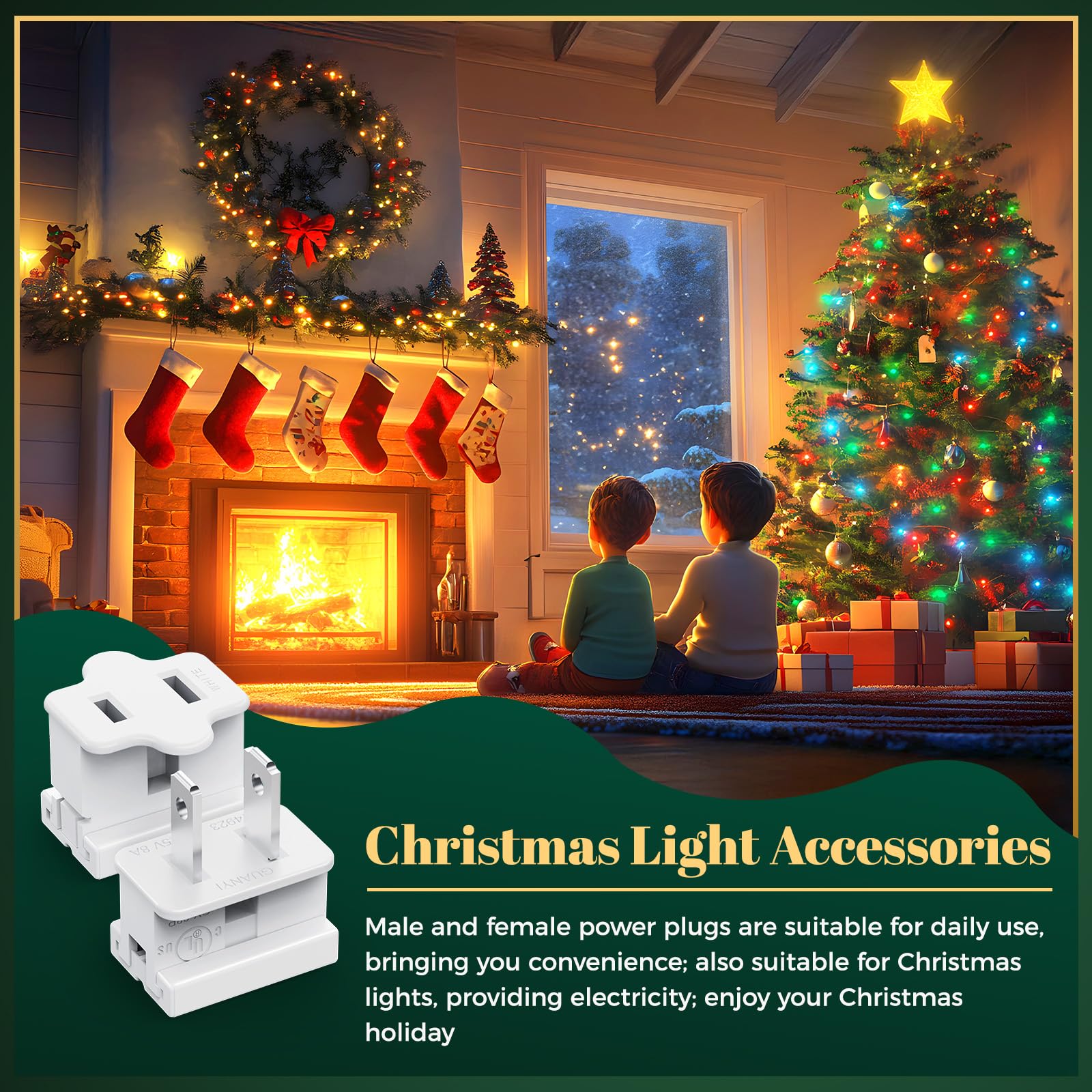 Snapklik.com : Holiday Christmas Lighting Outlet Male And Female White ...