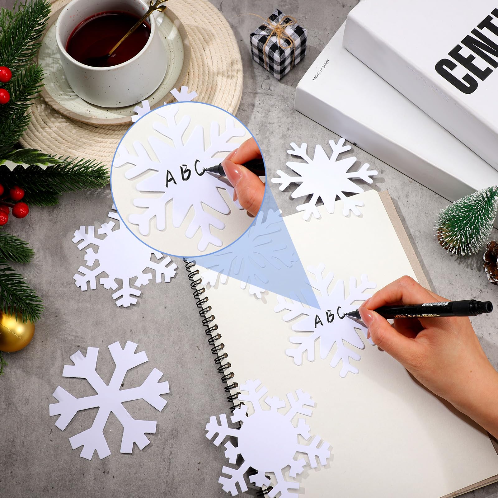 Snapklik.com : 200 Pcs Winter Snowflake Cutouts Winter Paper Snowflakes ...