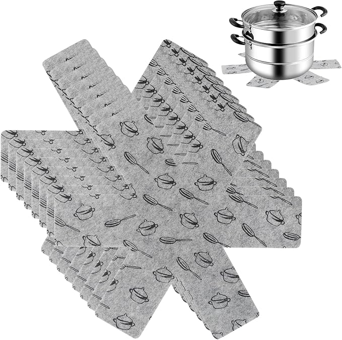 8 Pcs Pot Pan Protectors, 38cm/15 Inch Pan Protectors for Stacking, Pot ...