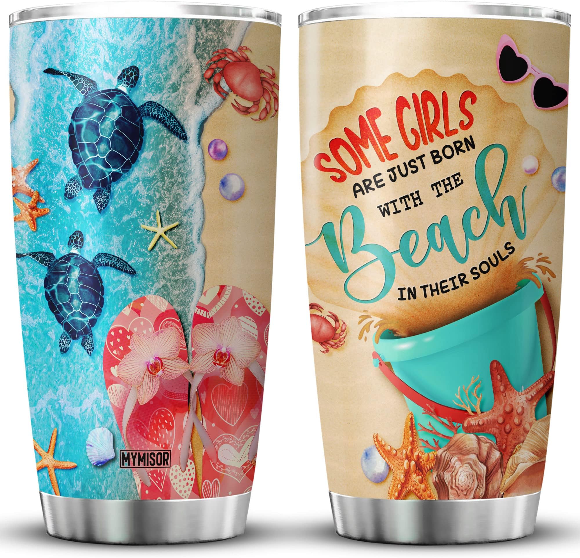 Amazon.com | Onebttl Beach Gifts for Women, 20Oz Skinny Tumbler with ...