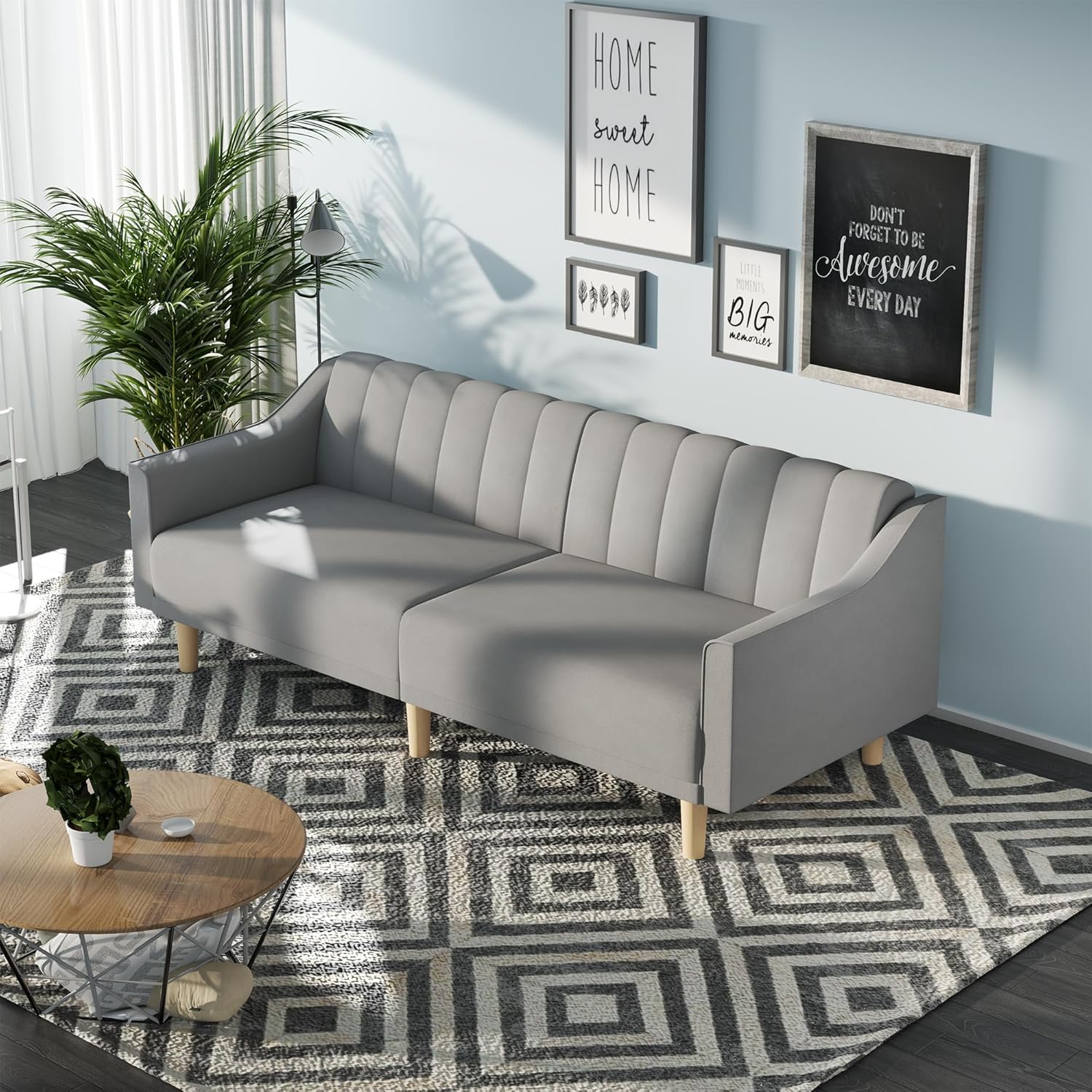 ZeeFu Sofá cama tipo futón convertible de 74 pulgadas, moderno sofá ...