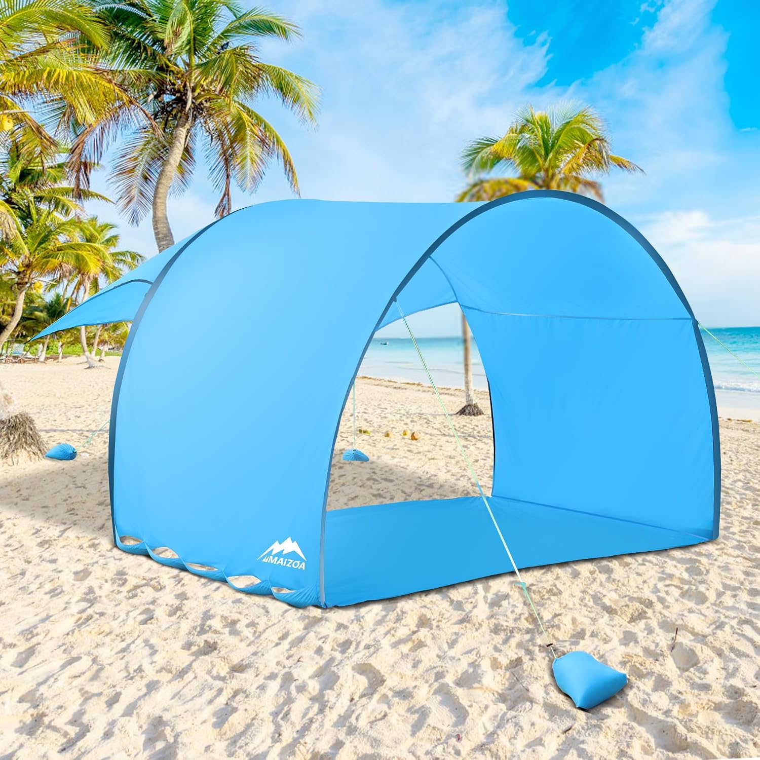 Amazon.com: 4-6 Person Extra Large Beach Tent, 122x106x87 Inches ...