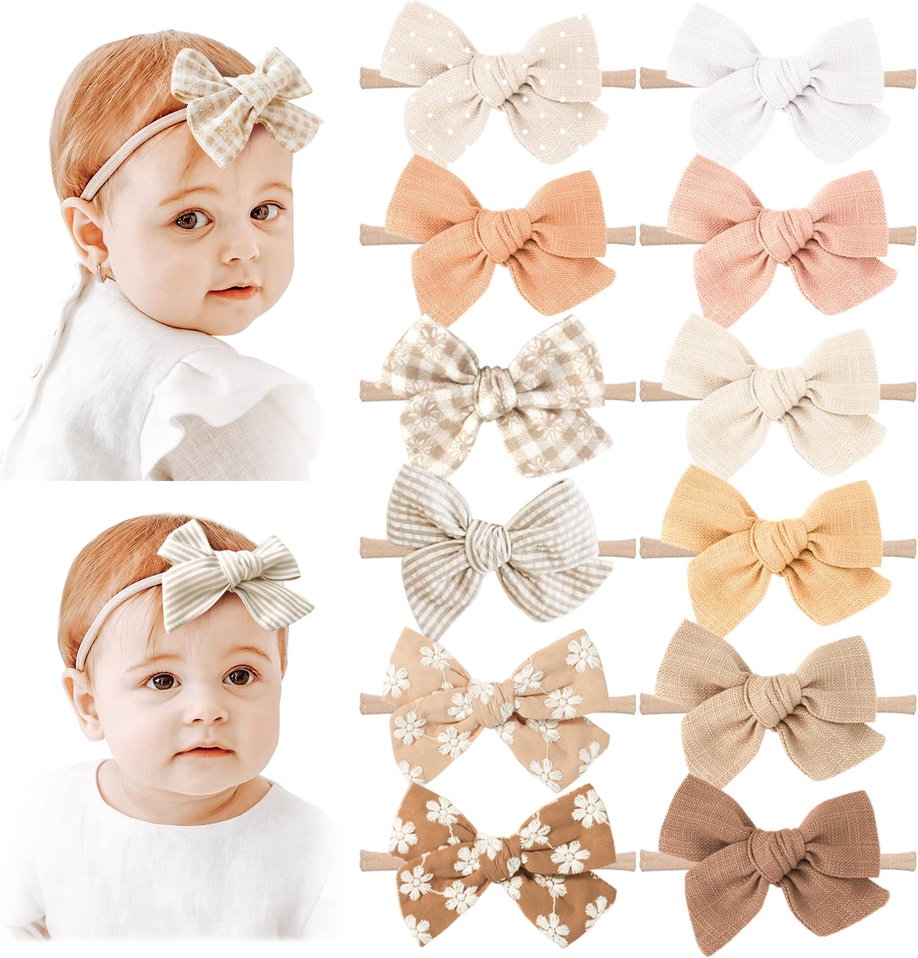 Amazon.com: UeeSum Baby Girls Headbands with Bows Infant Toddler ...