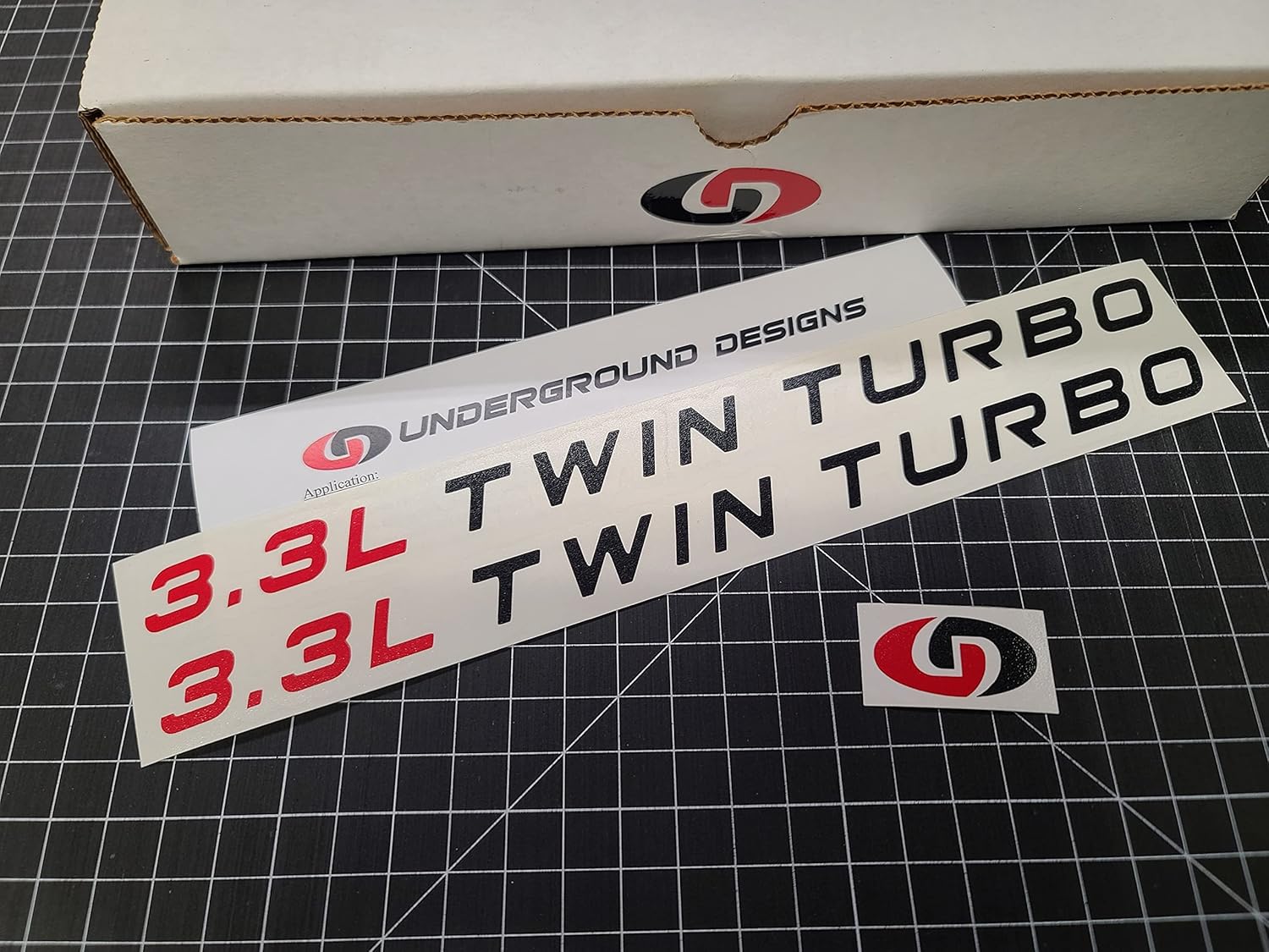 Amazon.com - 3.3L Twin Turbo Decals (2-Pack) Hood Fender Window Racing ...