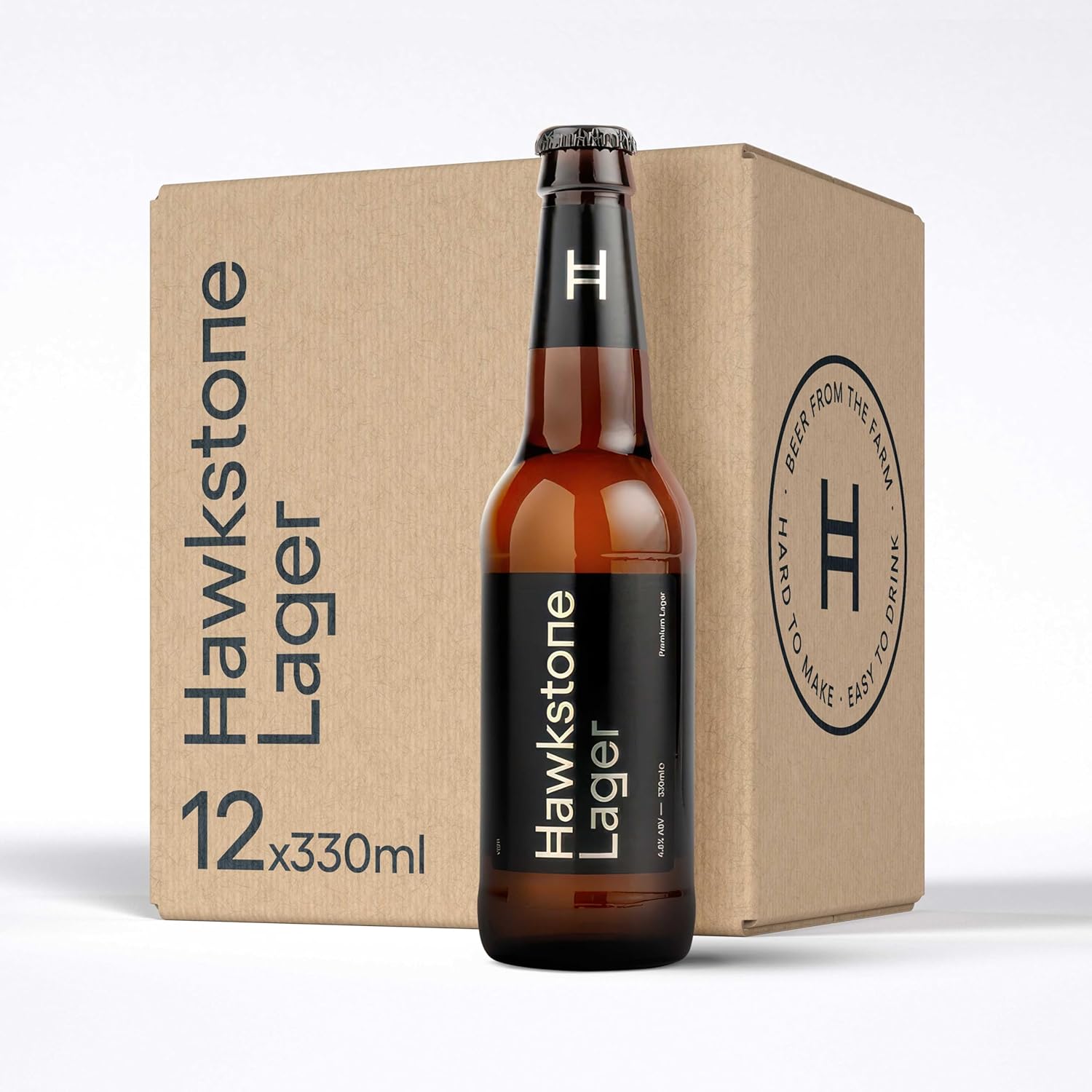Hawkstone Premium Lager Case of 12 x 330ml Bottles : Amazon.co.uk: Grocery