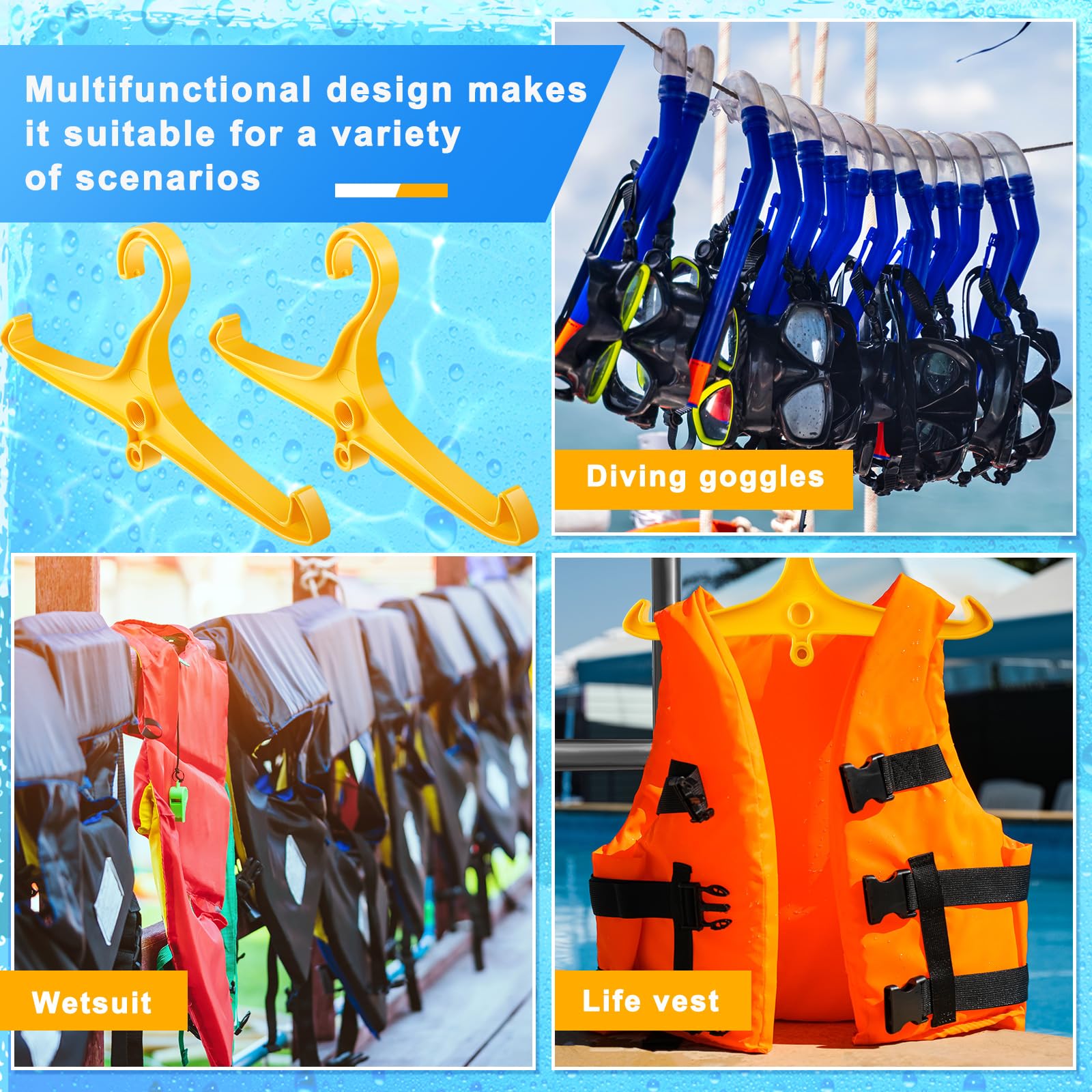 Snapklik.com : FoldTier 3 Pcs Scuba Hanger BC Regulator Scuba Diving ...