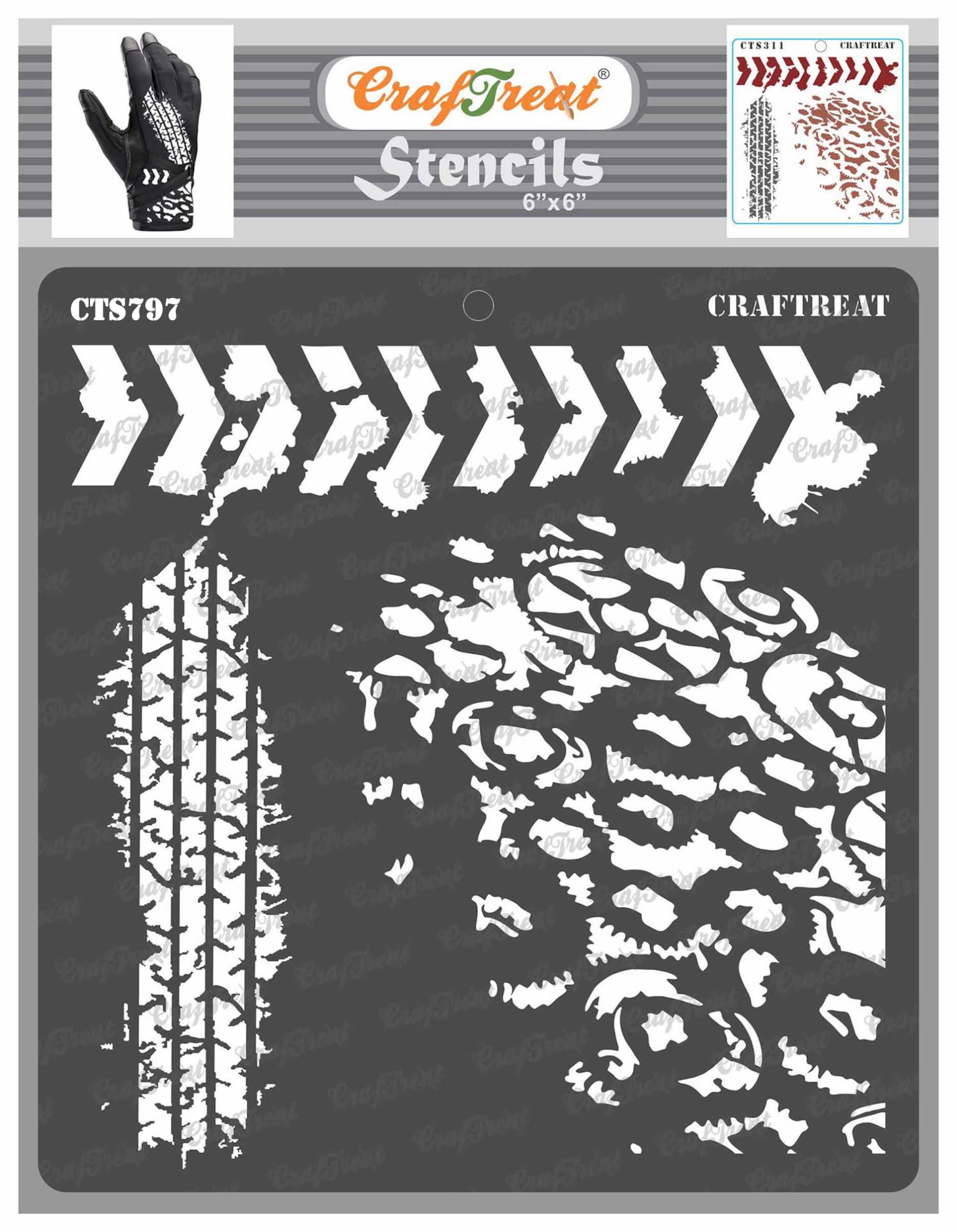 Amazon.com : CrafTreat Reusable Texture Stencils for Painting on Wood ...