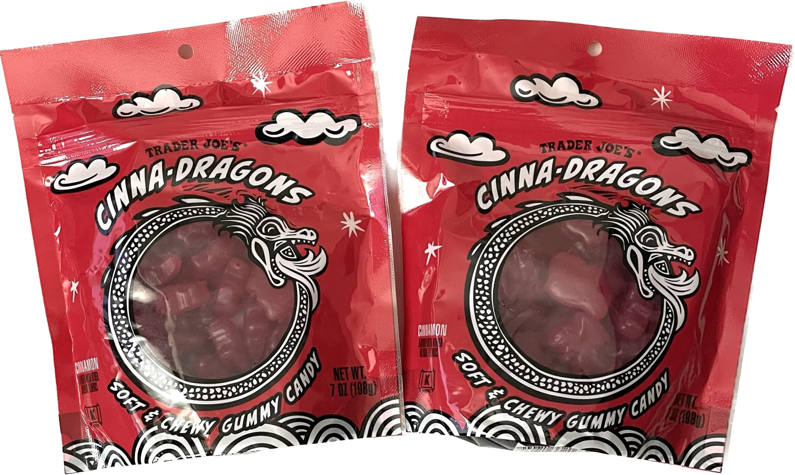 Amazon.com : Trader Joe Cinna-Dragons Soft & Chewy Gummy Candy 7oz 198g (Two Bags) : Grocery ...