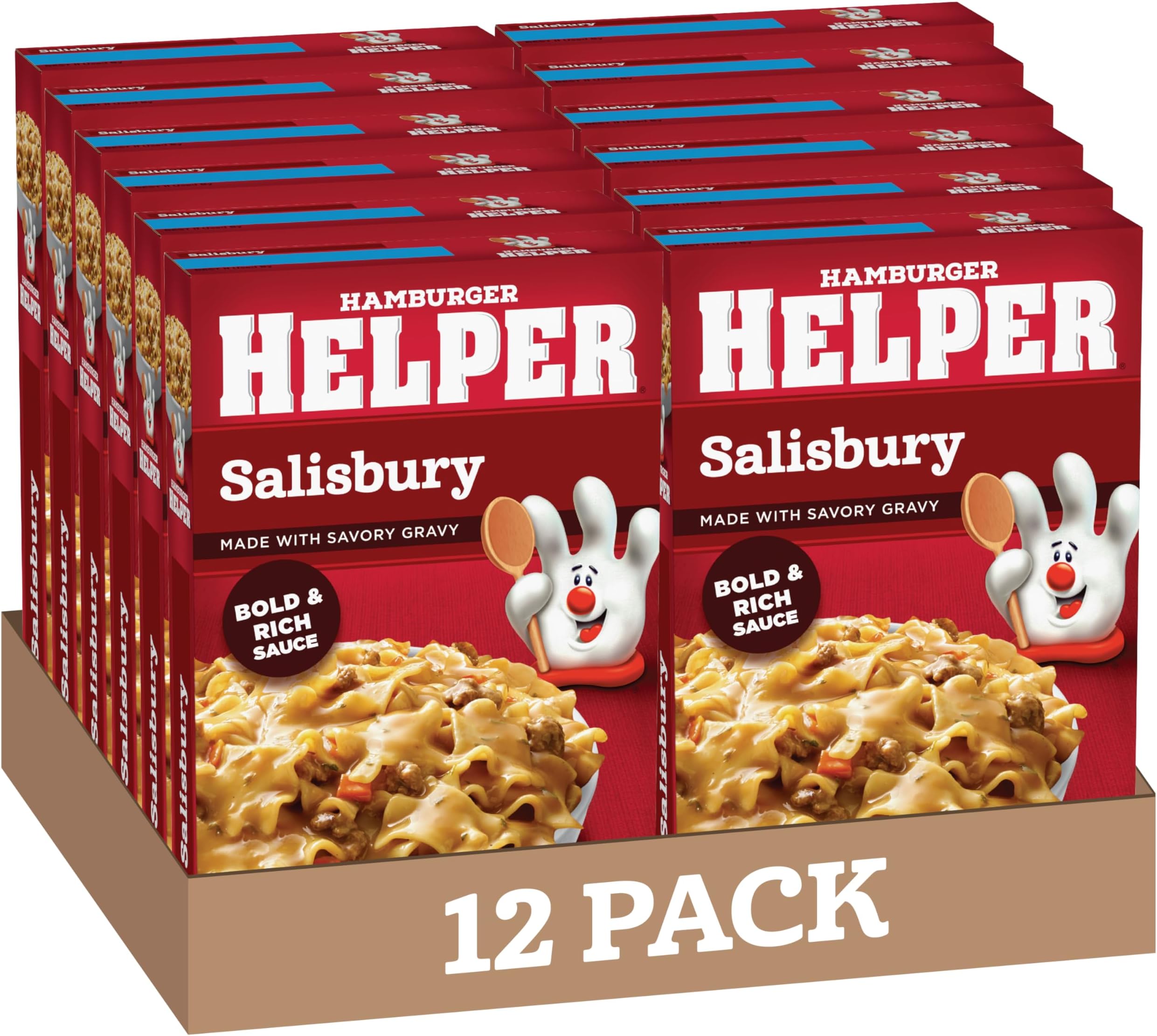 Amazon.com : Hamburger Helper Salisbury, 6.2 Ounces, 12 per Case ...