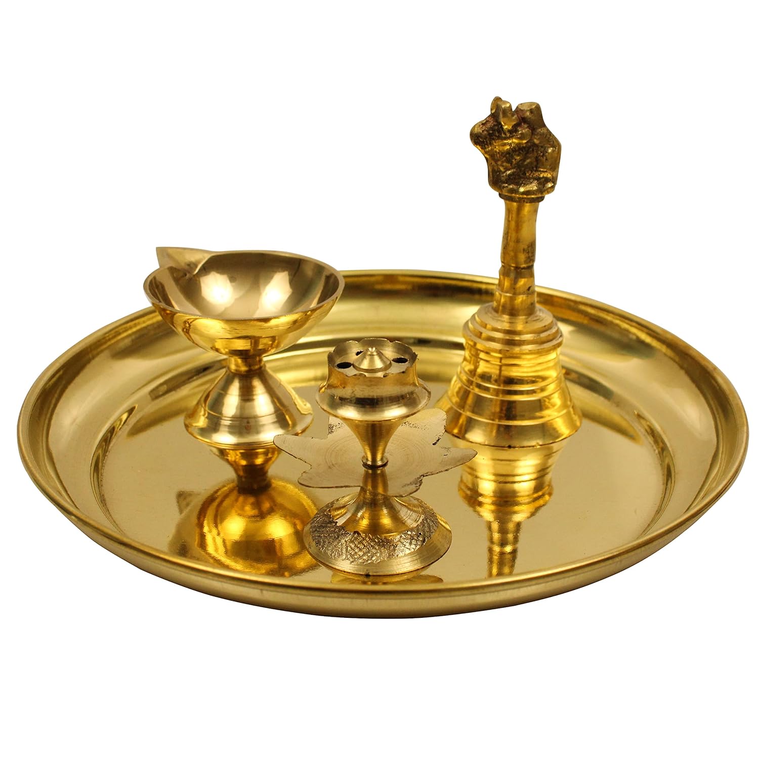 Spillbox Traditional Handcrafted Brass Puja | Pooja Thali Set | Arati ...
